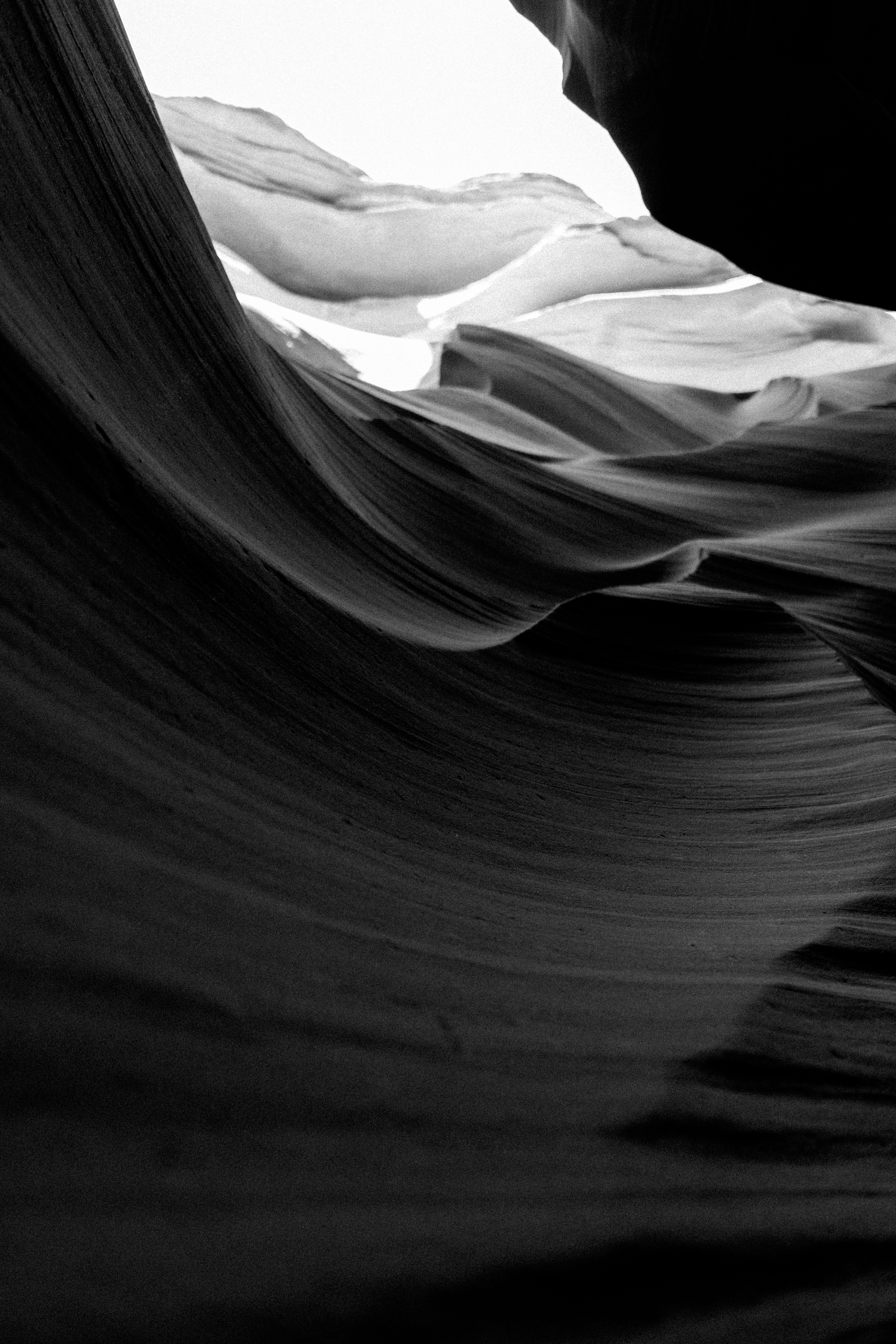 Graceful Curves in Silence: A Monochrome Canyon Portrait