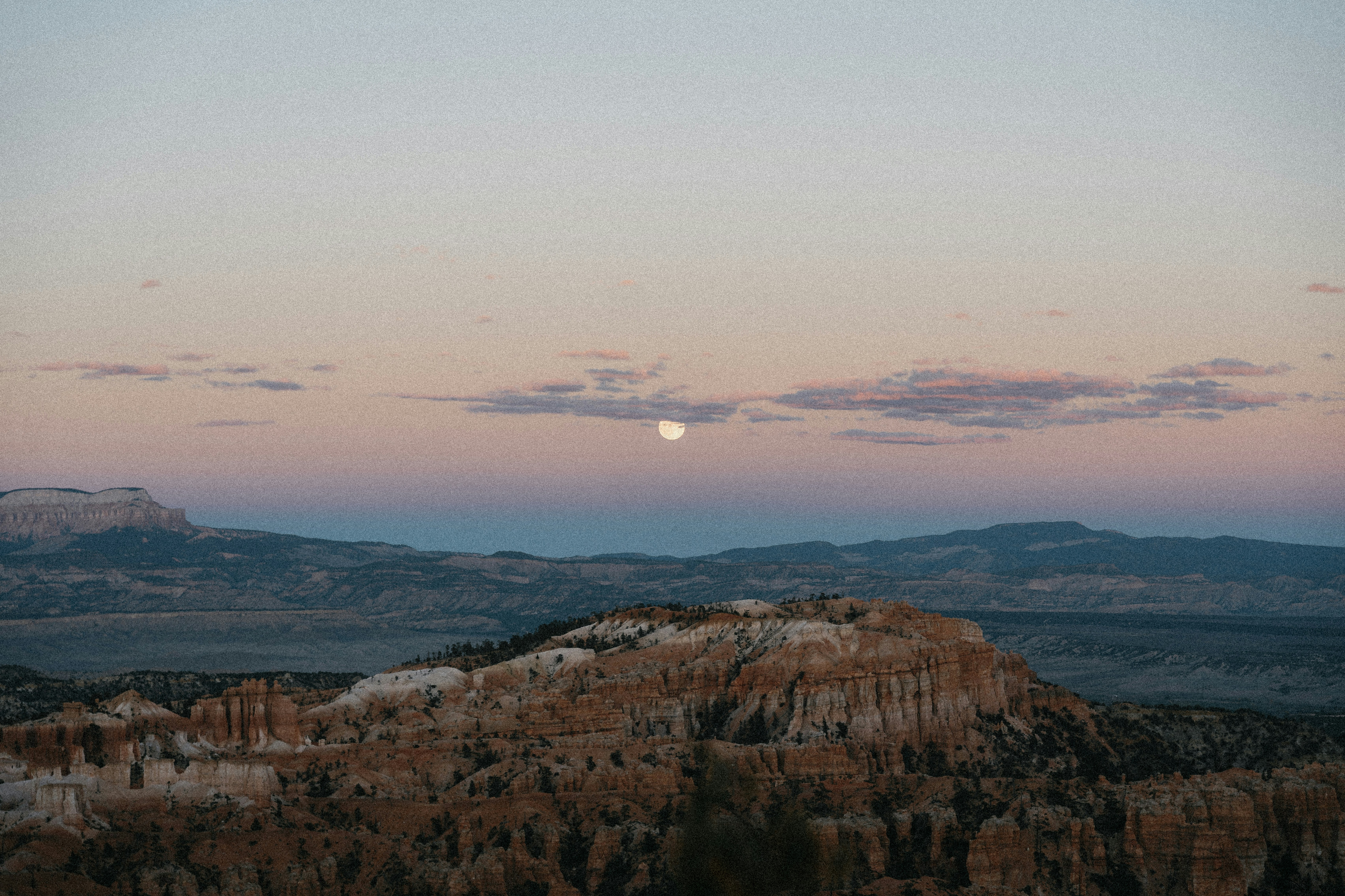 Moonrise Over Red Rock Dawn