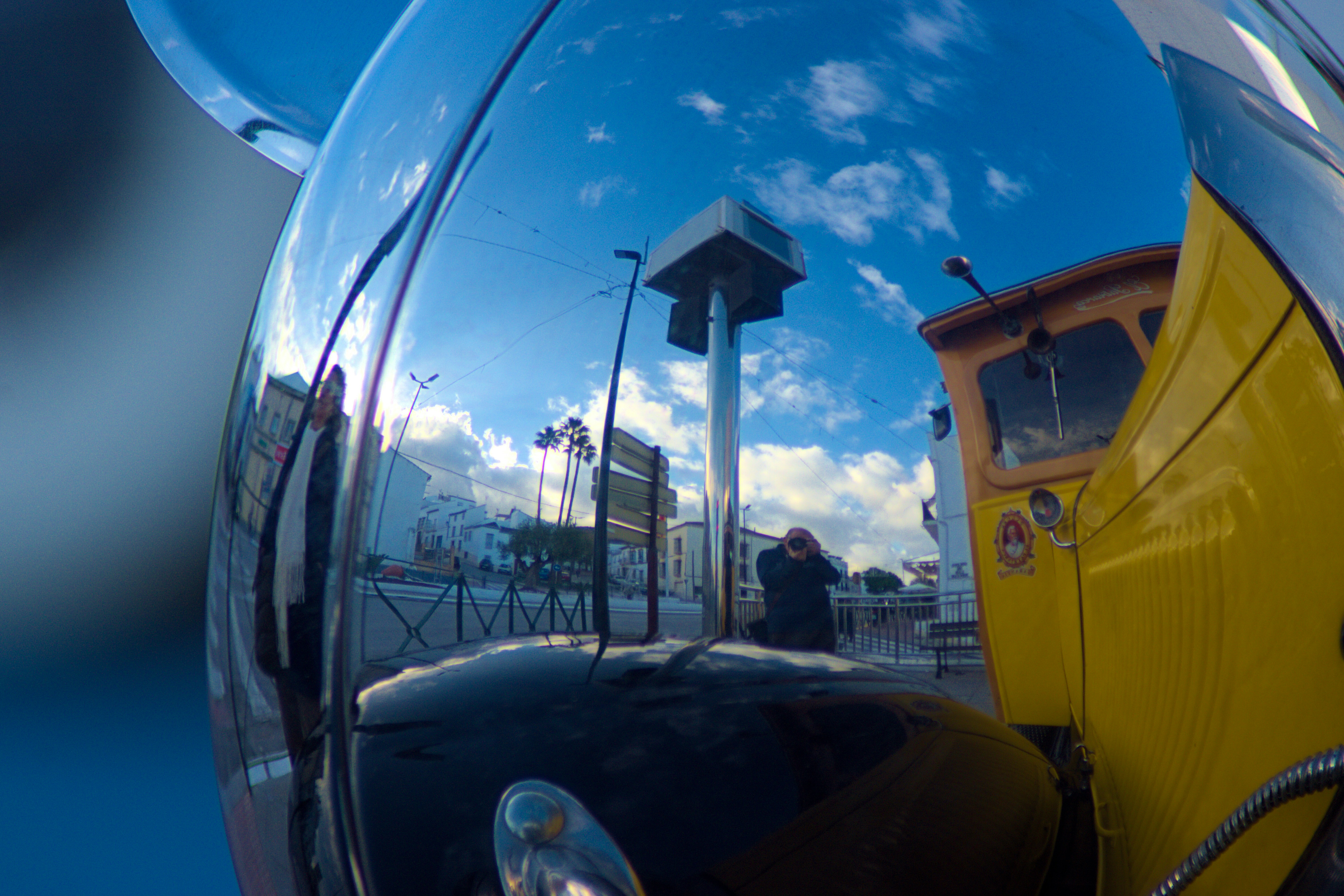 Reflective Green to Yellow: A Street Team in a Shiny Moment