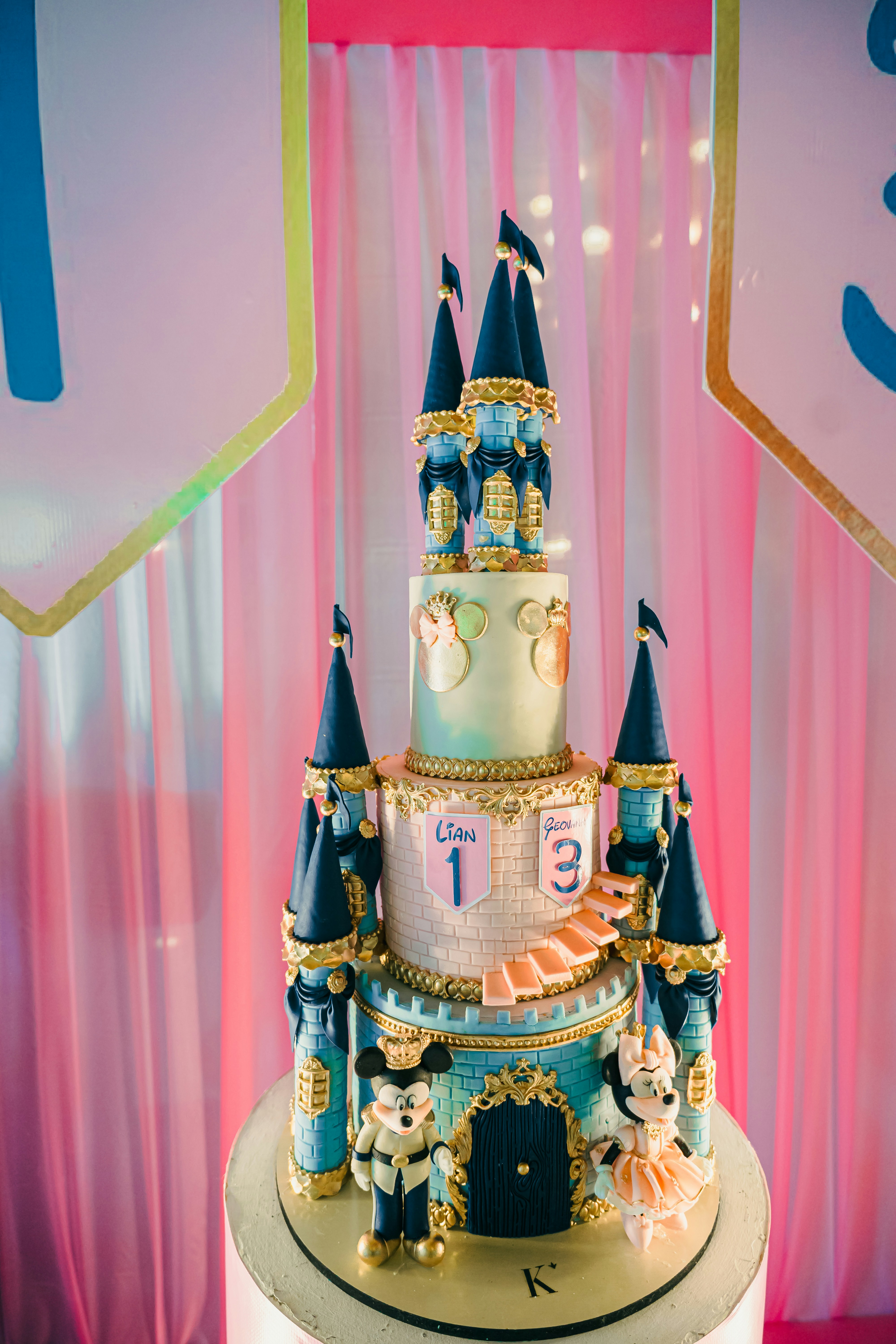 Whimsical Castle of Celebration: A Multi-Tier Birthday Cake