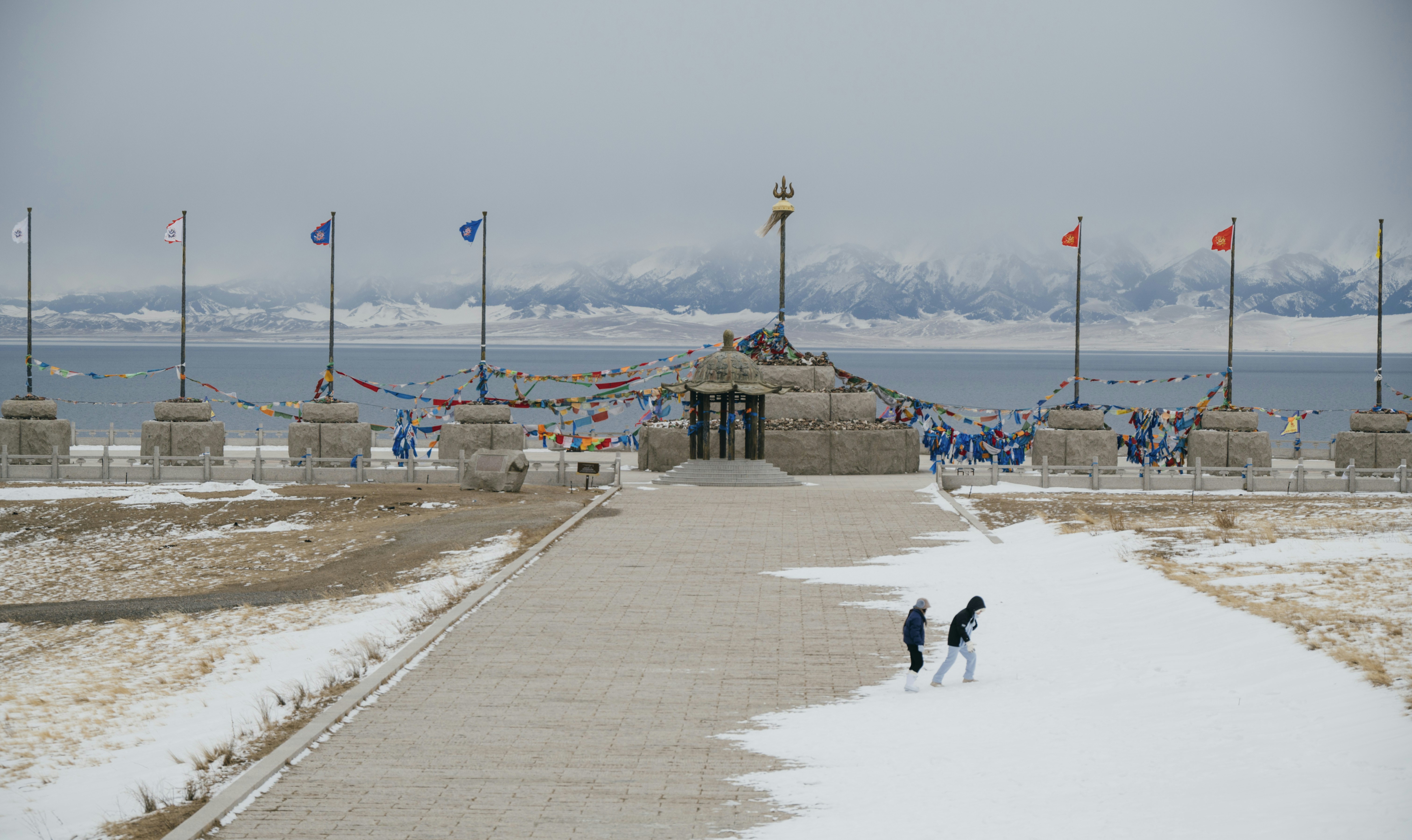 Snowbound Promenade to the Sea Gate