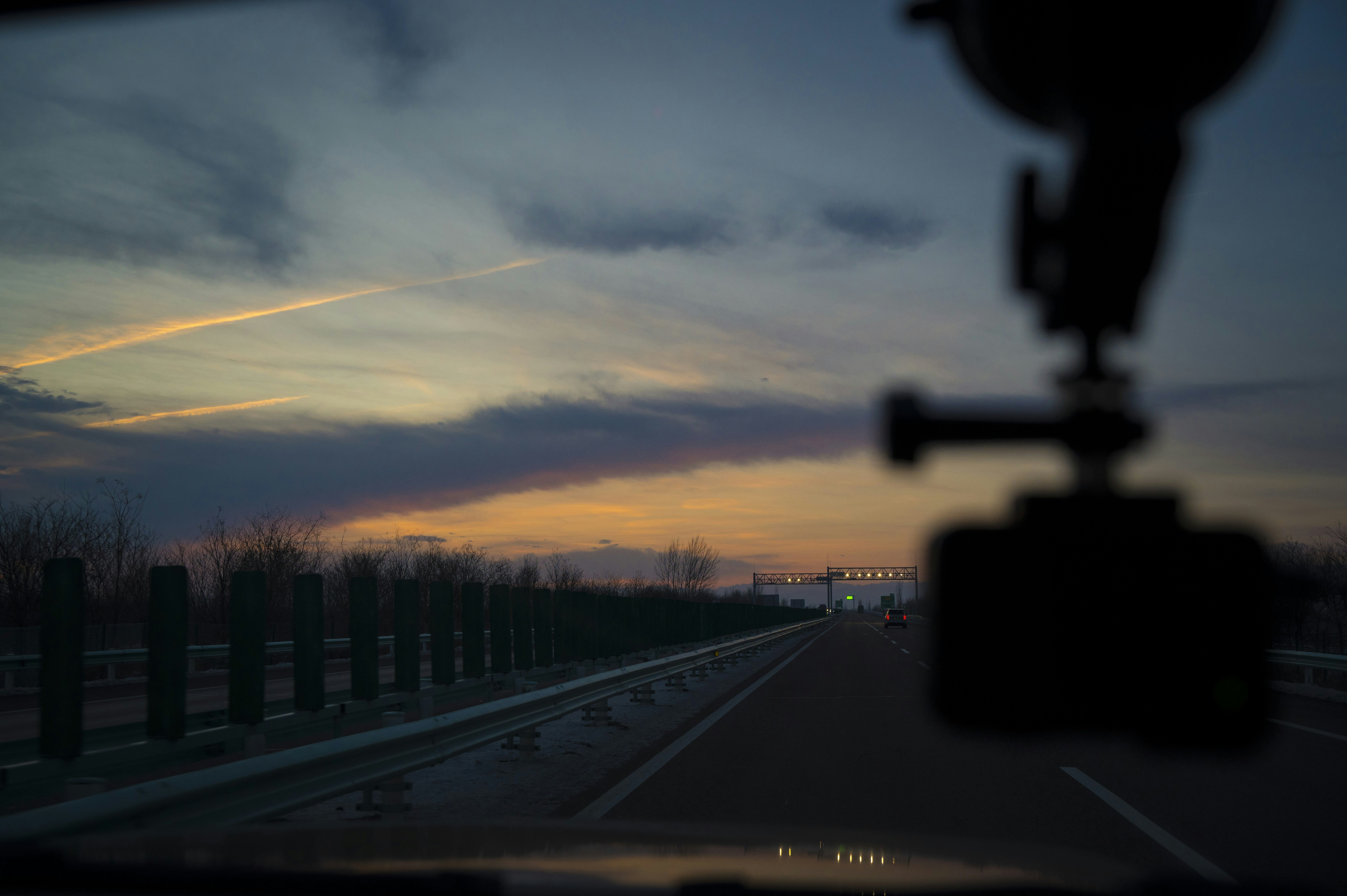 Sunset on the Highway: A Hands-On View from the Dash