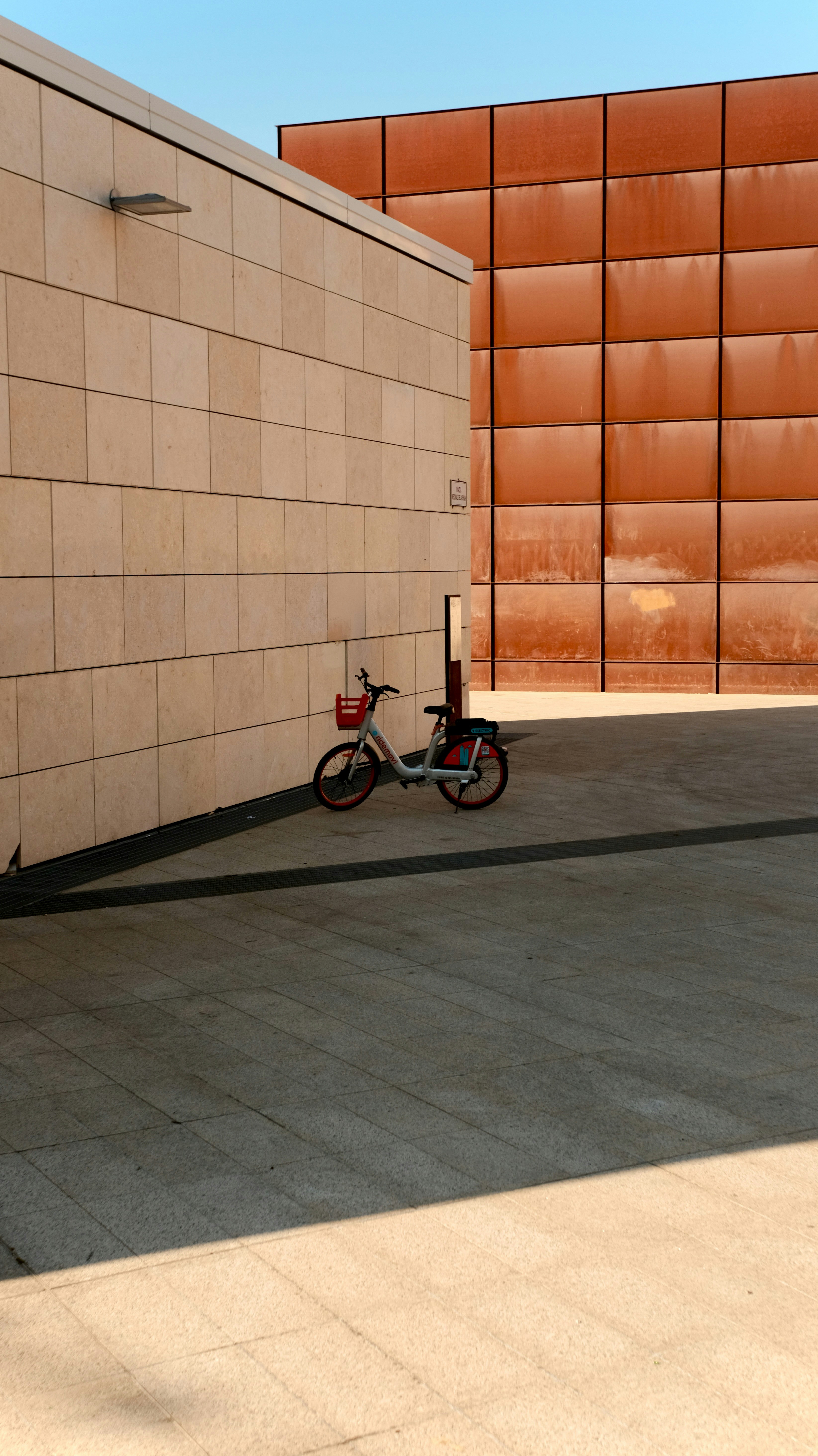 Urban Bicycle at the Edge of Two Facades