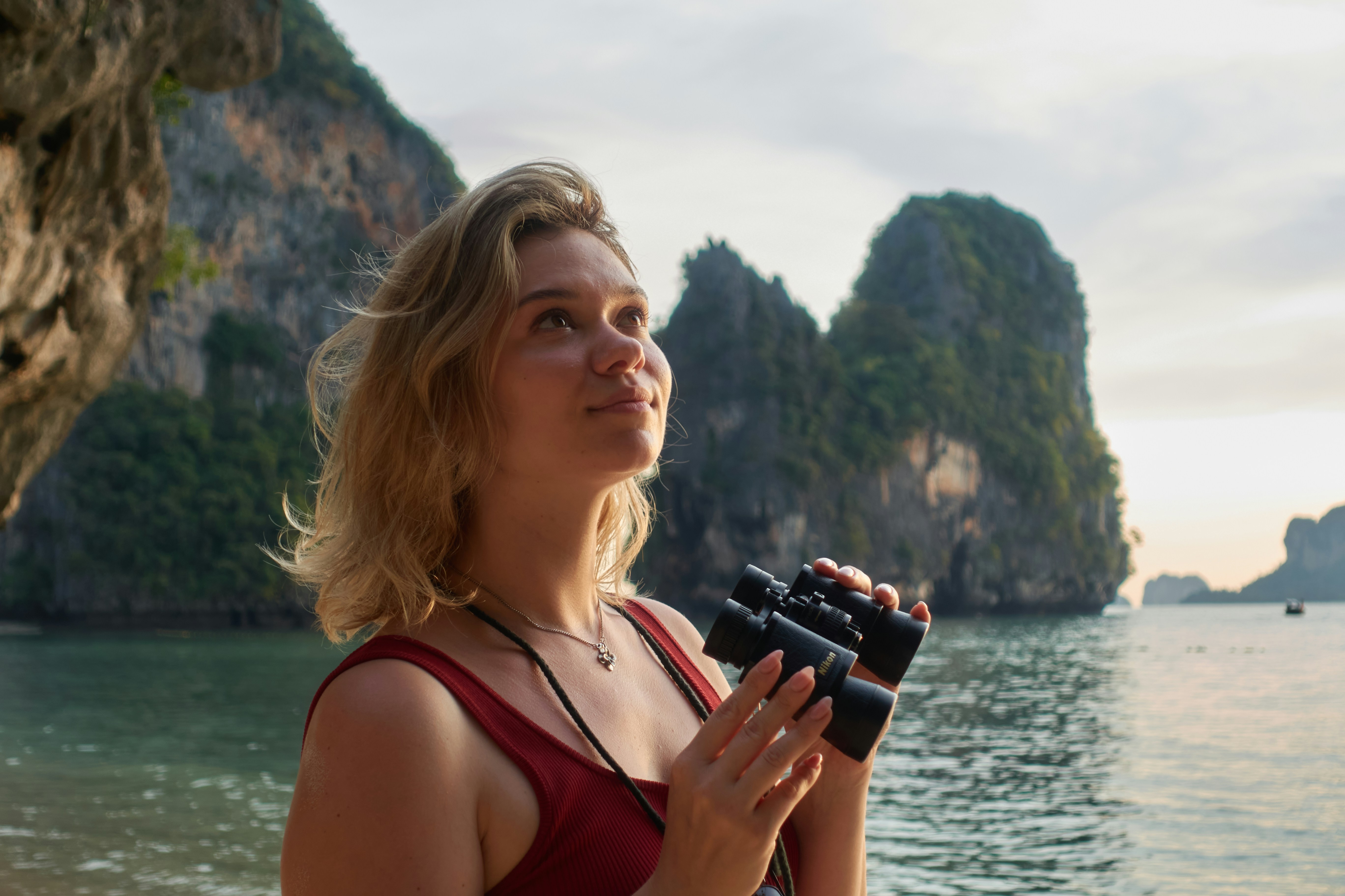 Binoculars and Brine: A Seaside Portrait with the Horizon in Reach