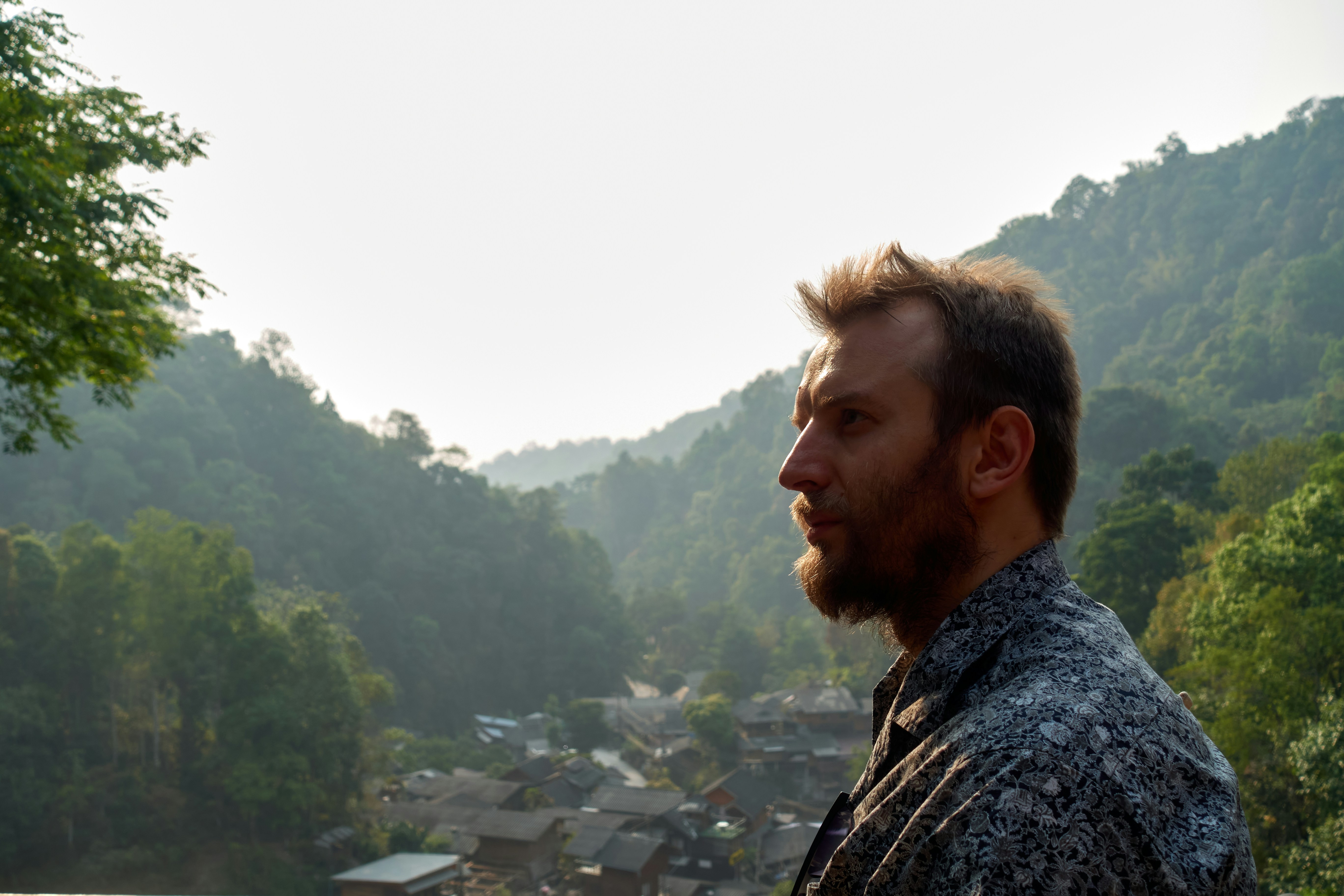 Profile in the Mist: A Bearded Narrator Overlook