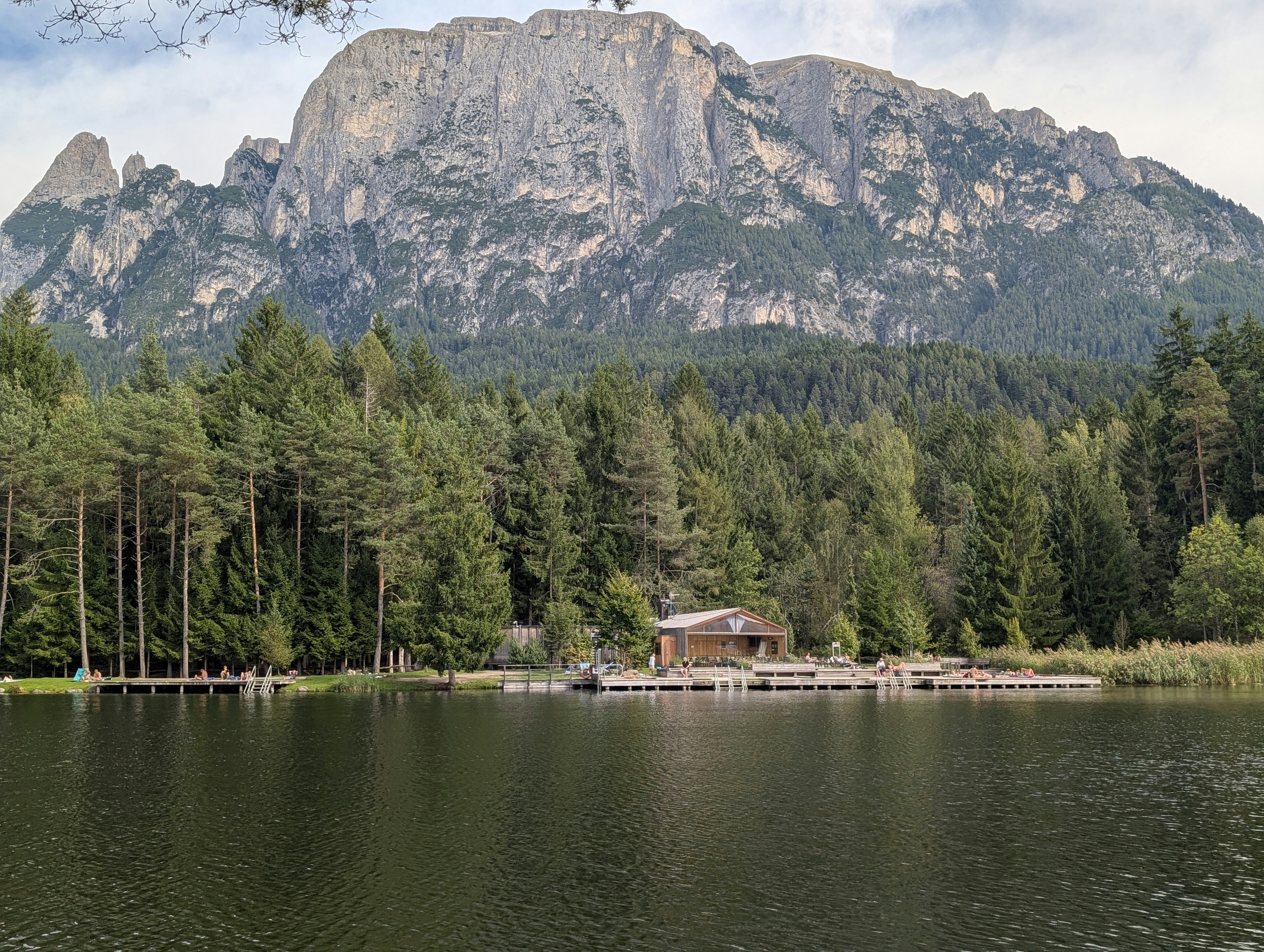 Lakeside Pavilion at the Foot of the Granite Monolith