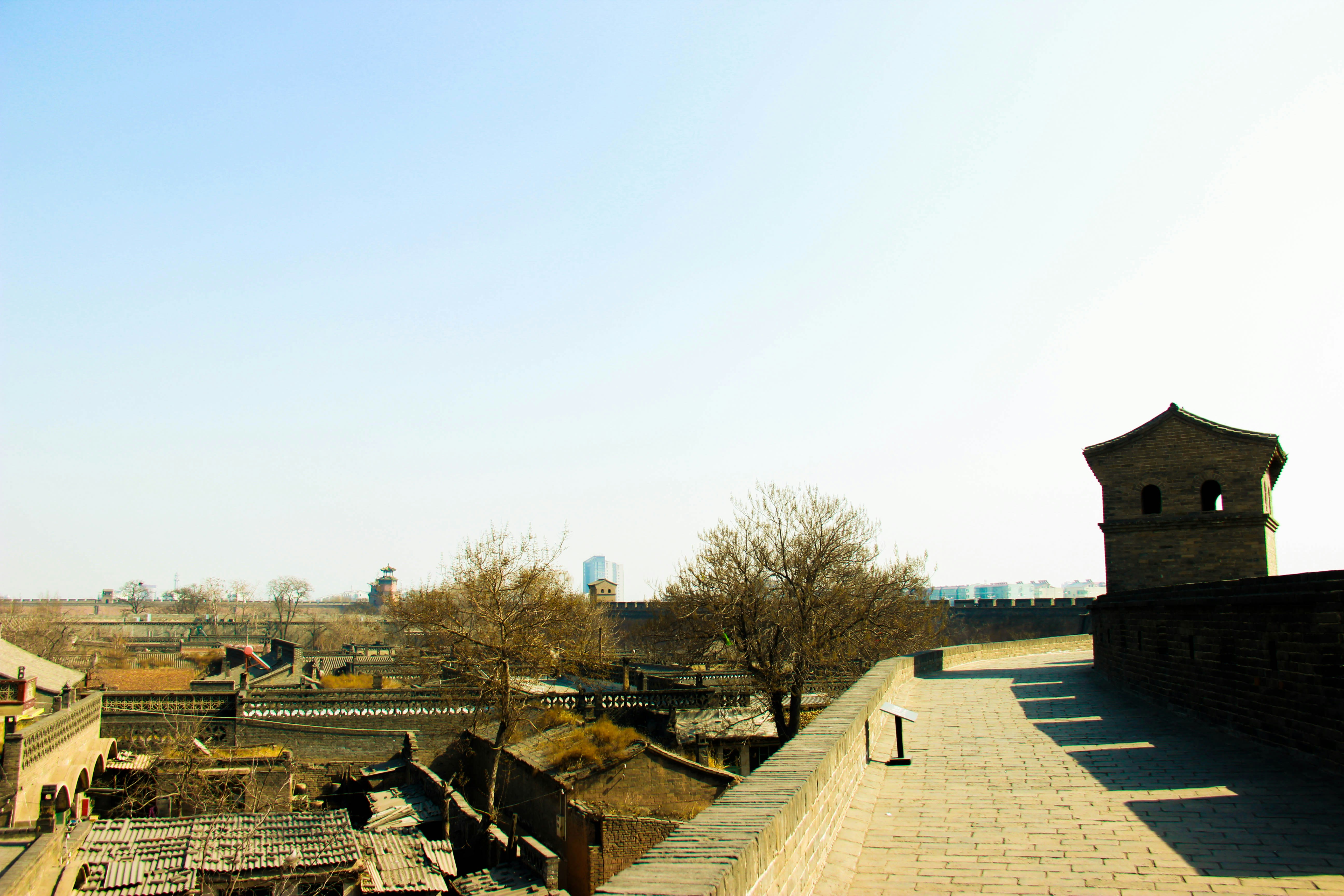 Sunlit Ramparts: A Quiet Moment atop the East Wall