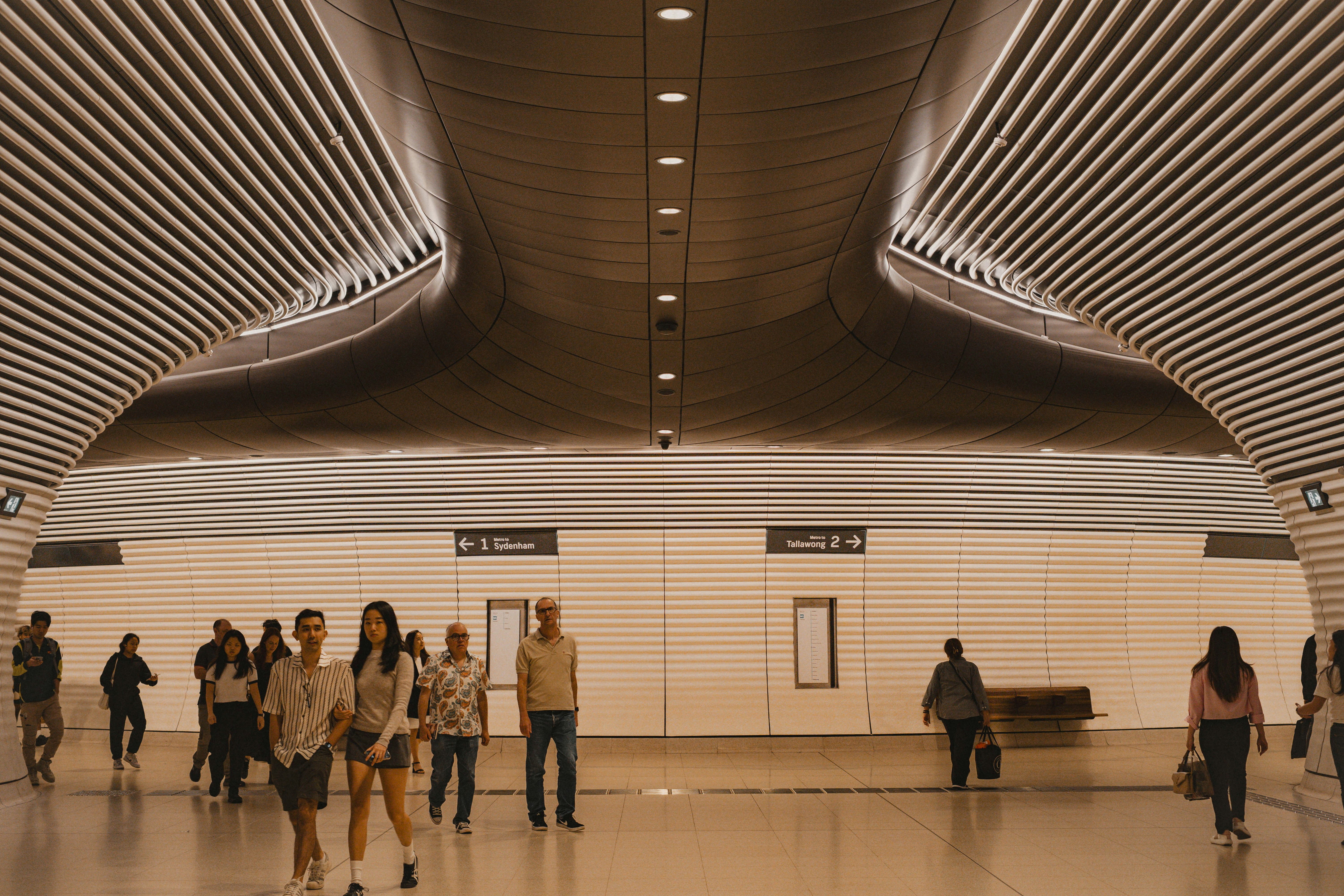 Underground Calibrations: Travelers in a Subway Atrium