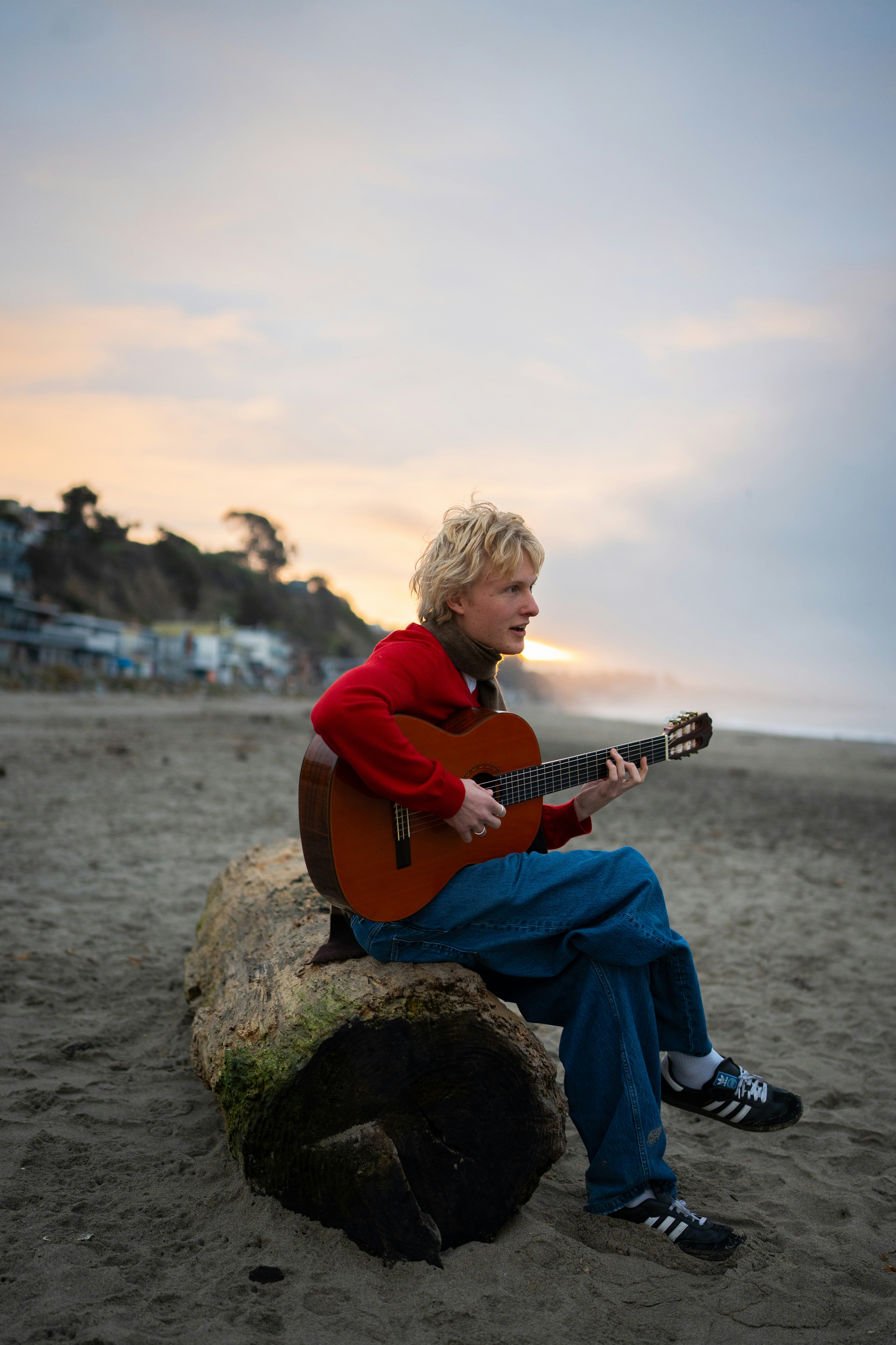 Guitar at the Beach: A Quiet Sunset Session