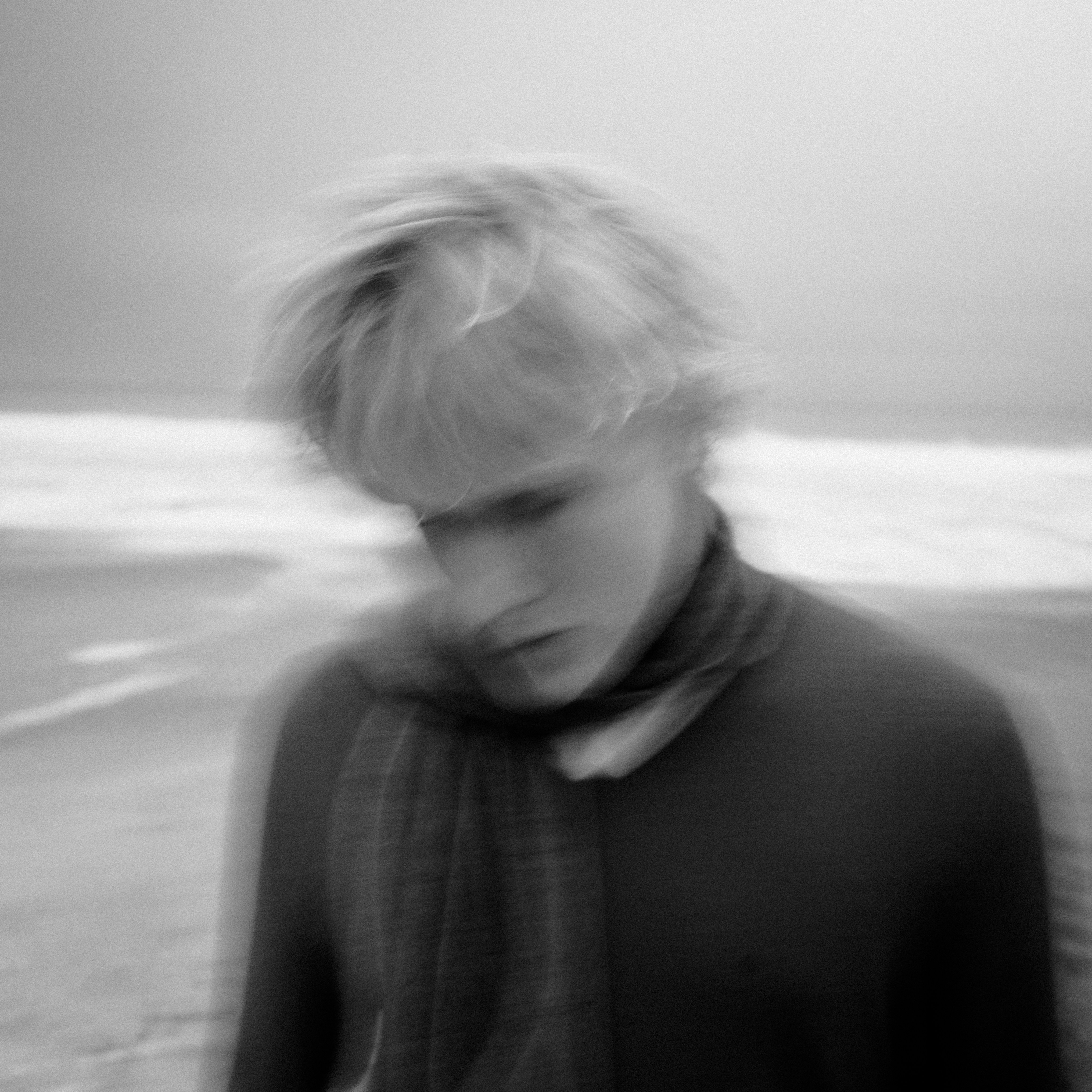 Blurry Beach Portrait in Motion
