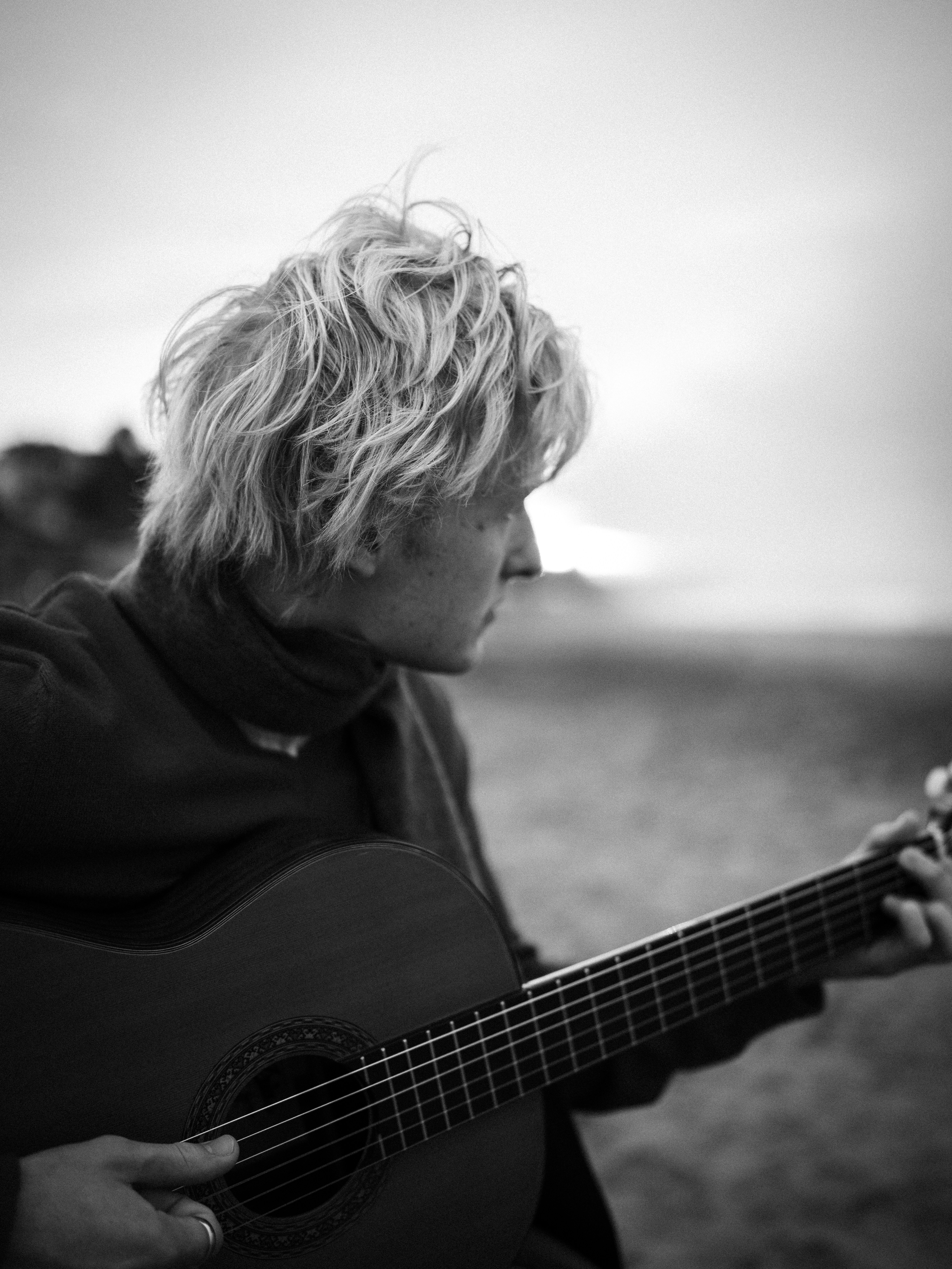 Strummed Poise on the Quiet Shore