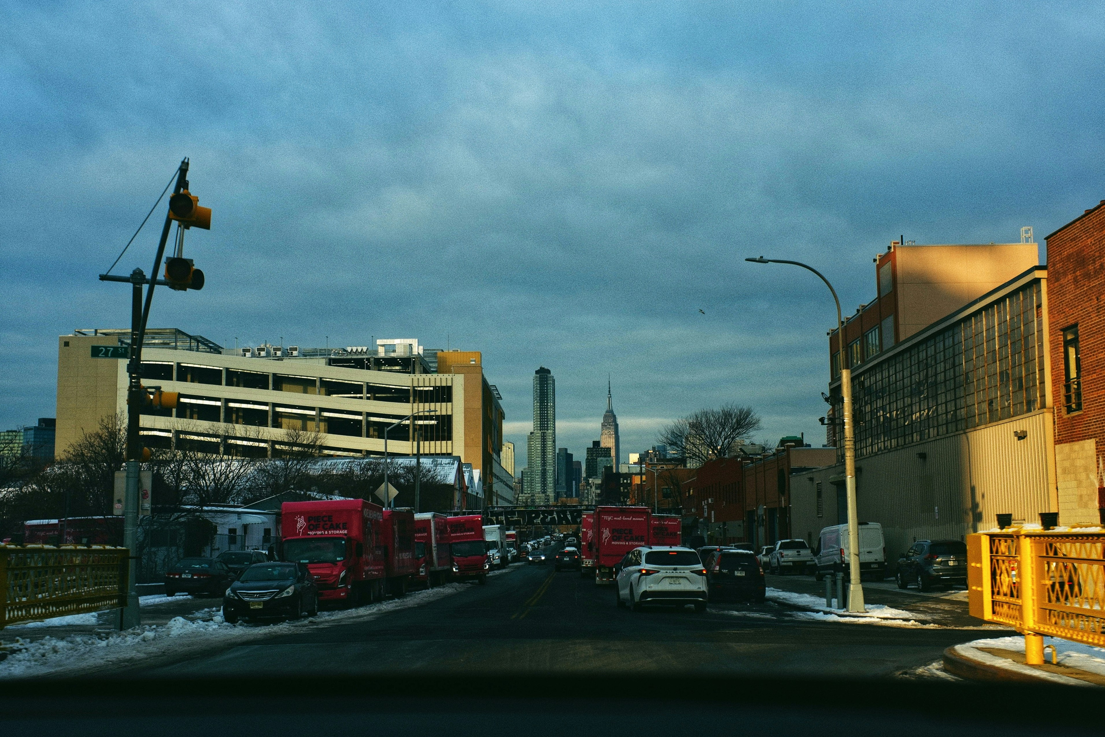 City Horizon in a Snow‑Dusted Morning