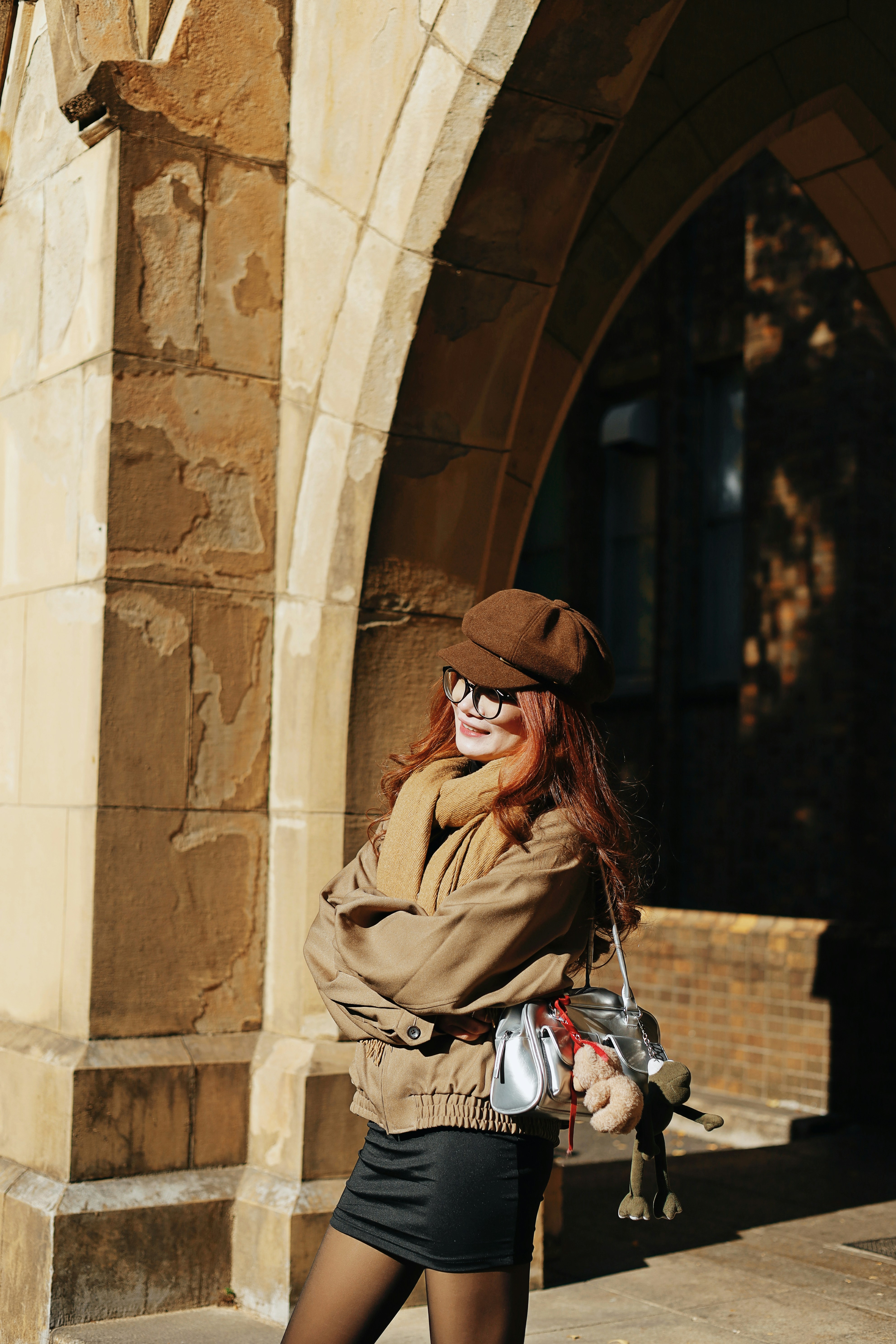 Warm Street Style in Golden Arc