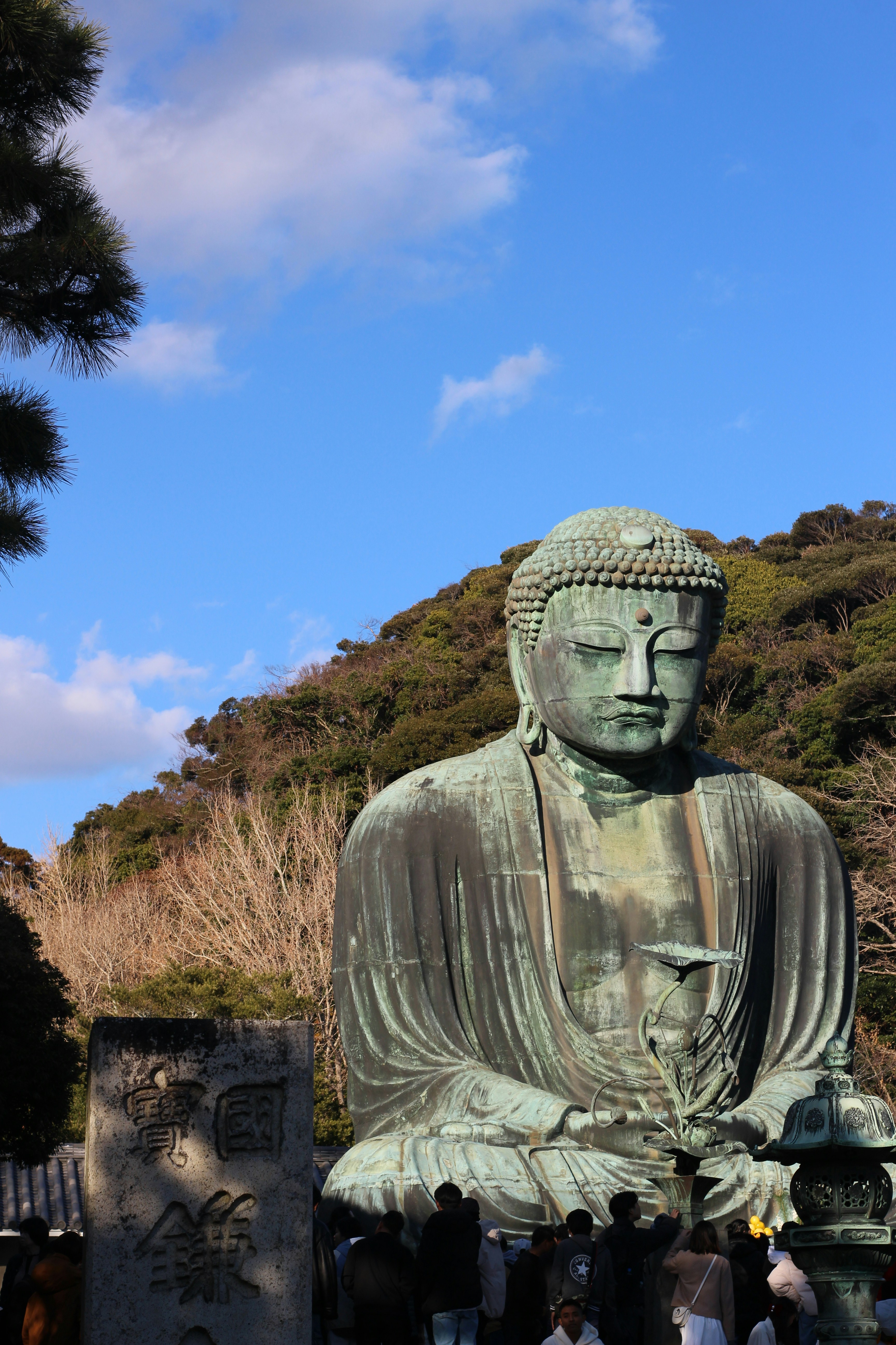 Monument in Focus: The Great Buddha Surrounded by Visitors