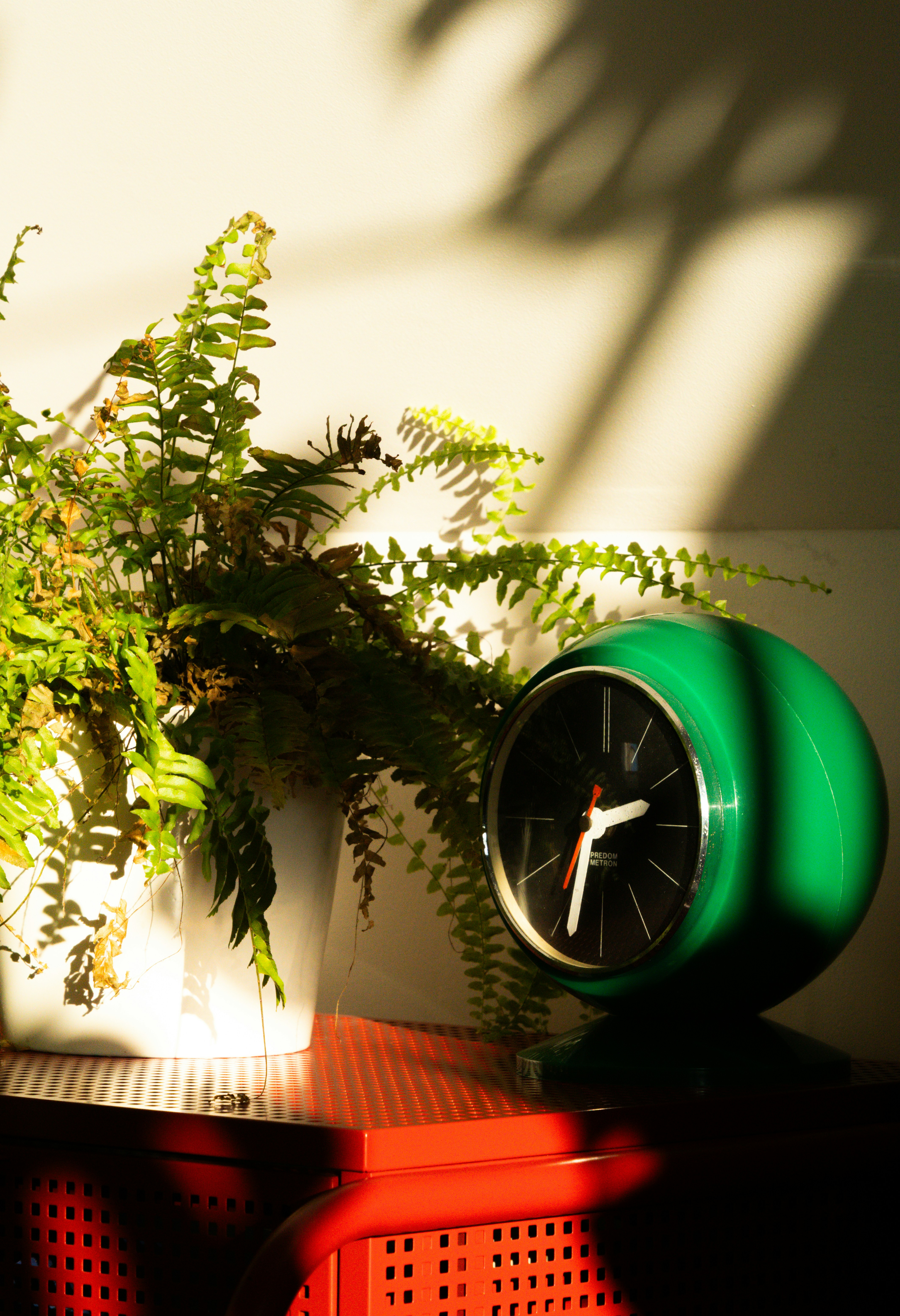 Green Clock in Morning Light