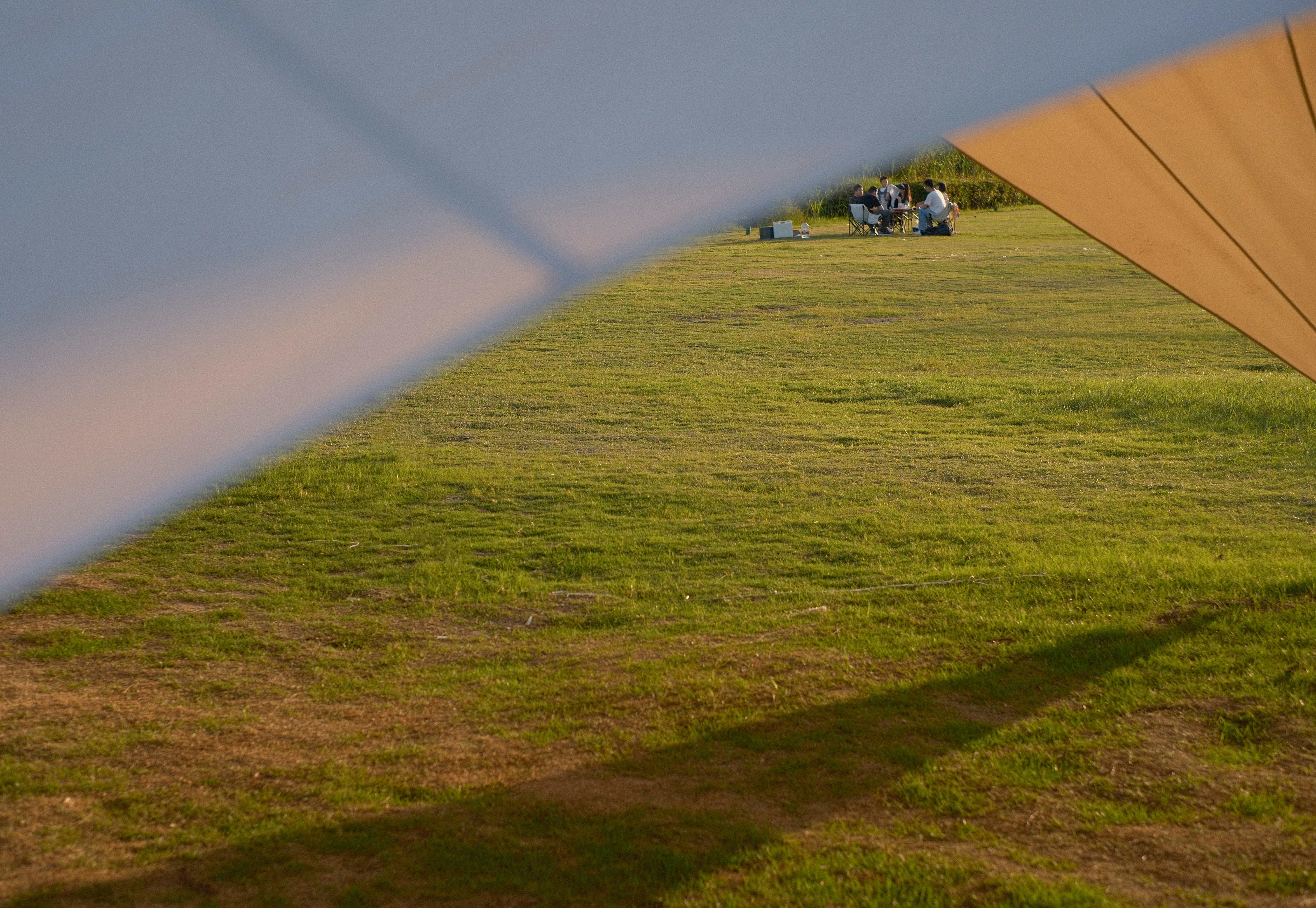 Tented Shadows over a Sunlit Field