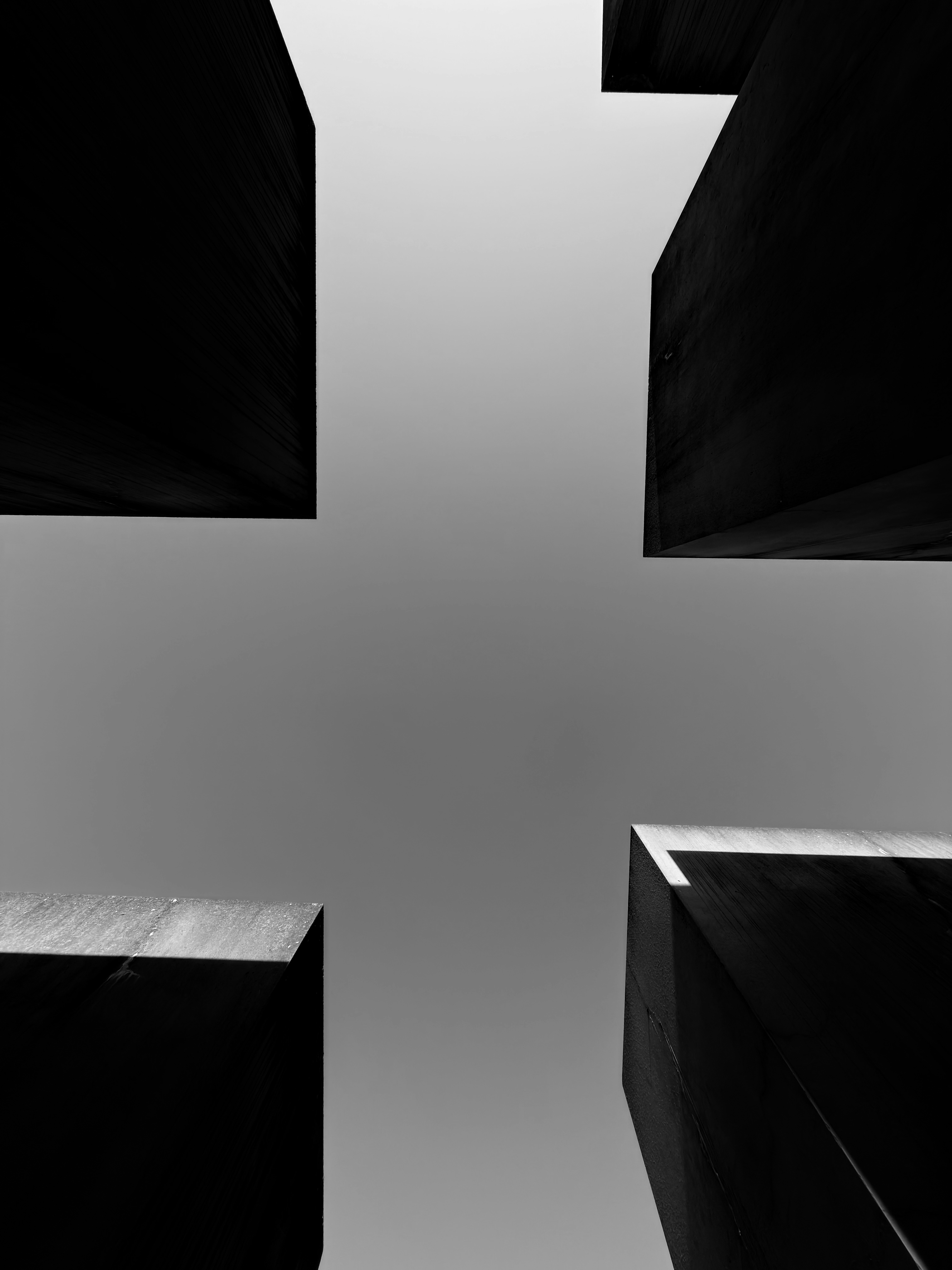 Abstract view of dark geometric shapes against skyMaria Molnarova