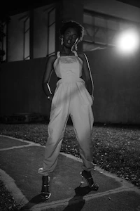 Midnight Grace: A Strong Silhouette Under City Lights