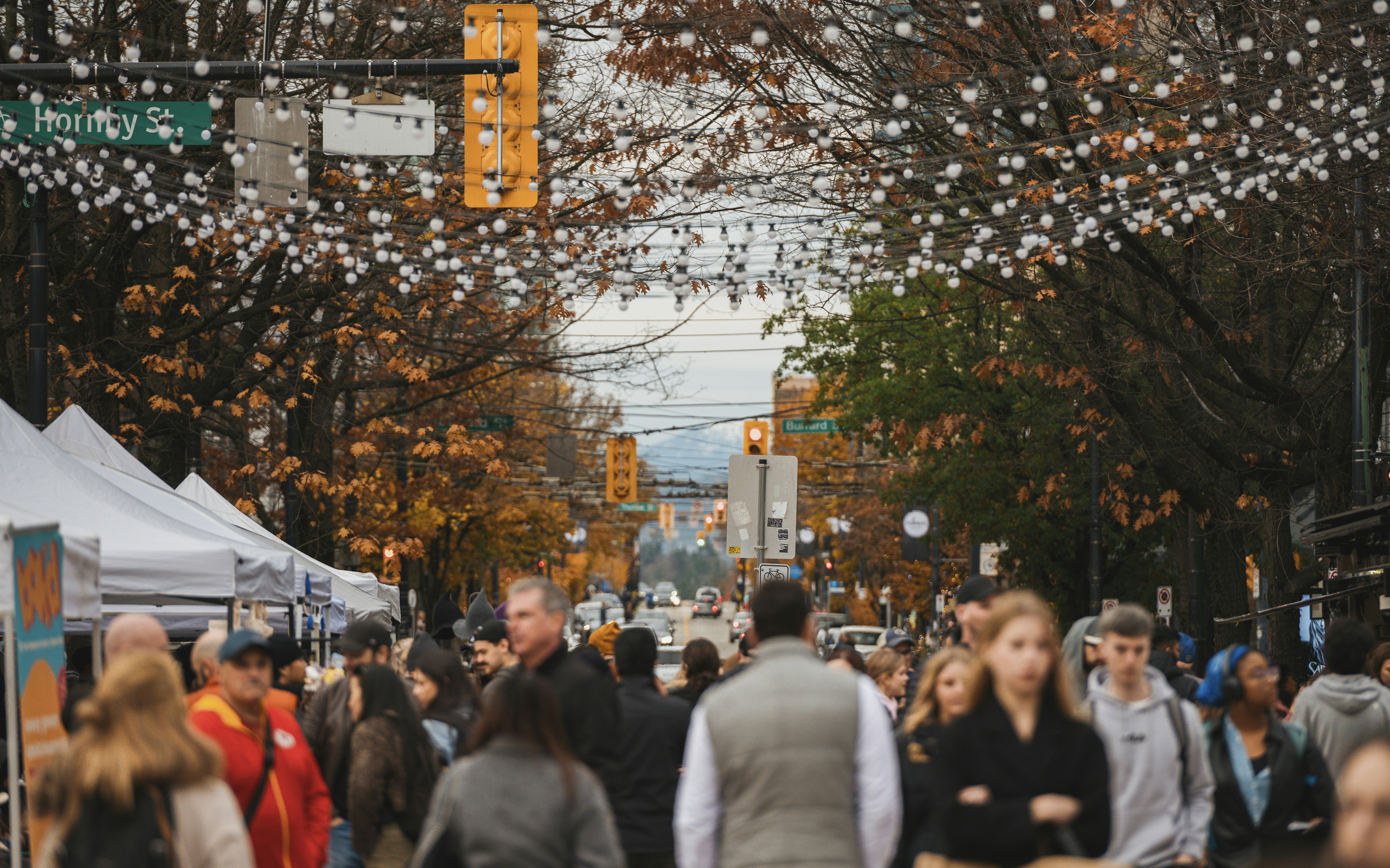 City Fest Under the Garlanded Evening Lights