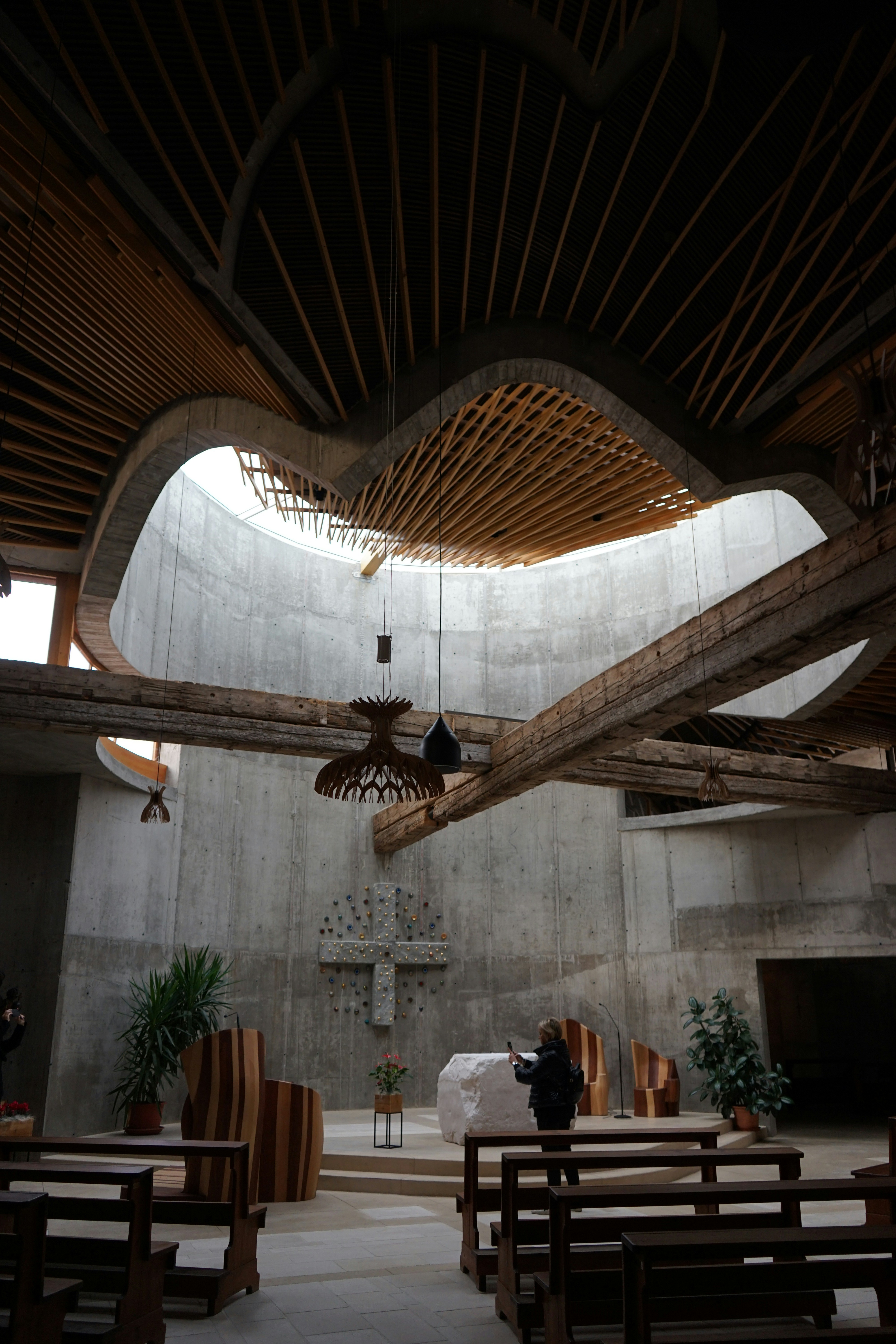 Sacred Geometry Under a Wooden Arch
