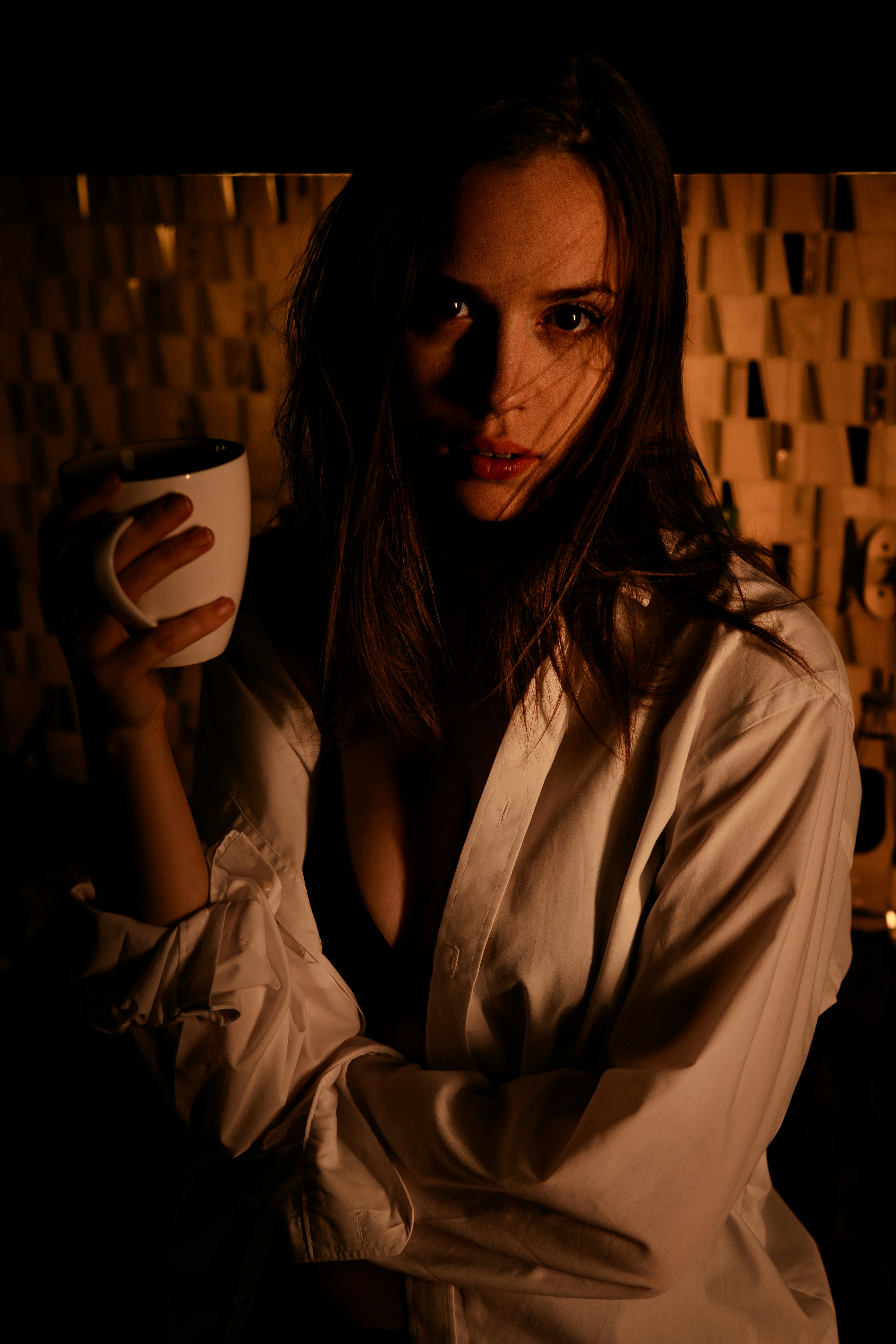 Midnight Brew: A Portrait in Quiet Intensity