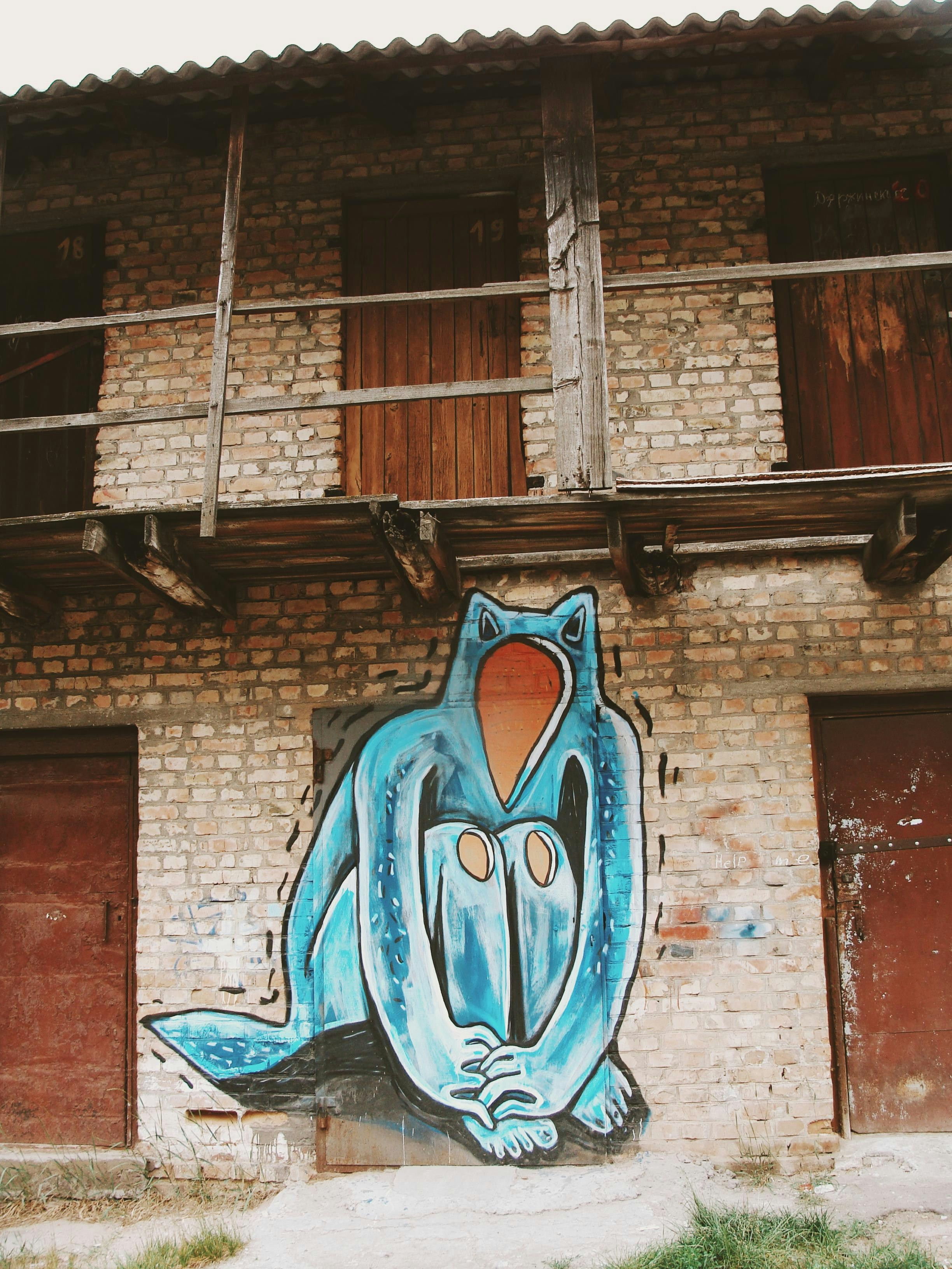 Urban Fox: A Painted Eye-Catcher in Brick and Rust