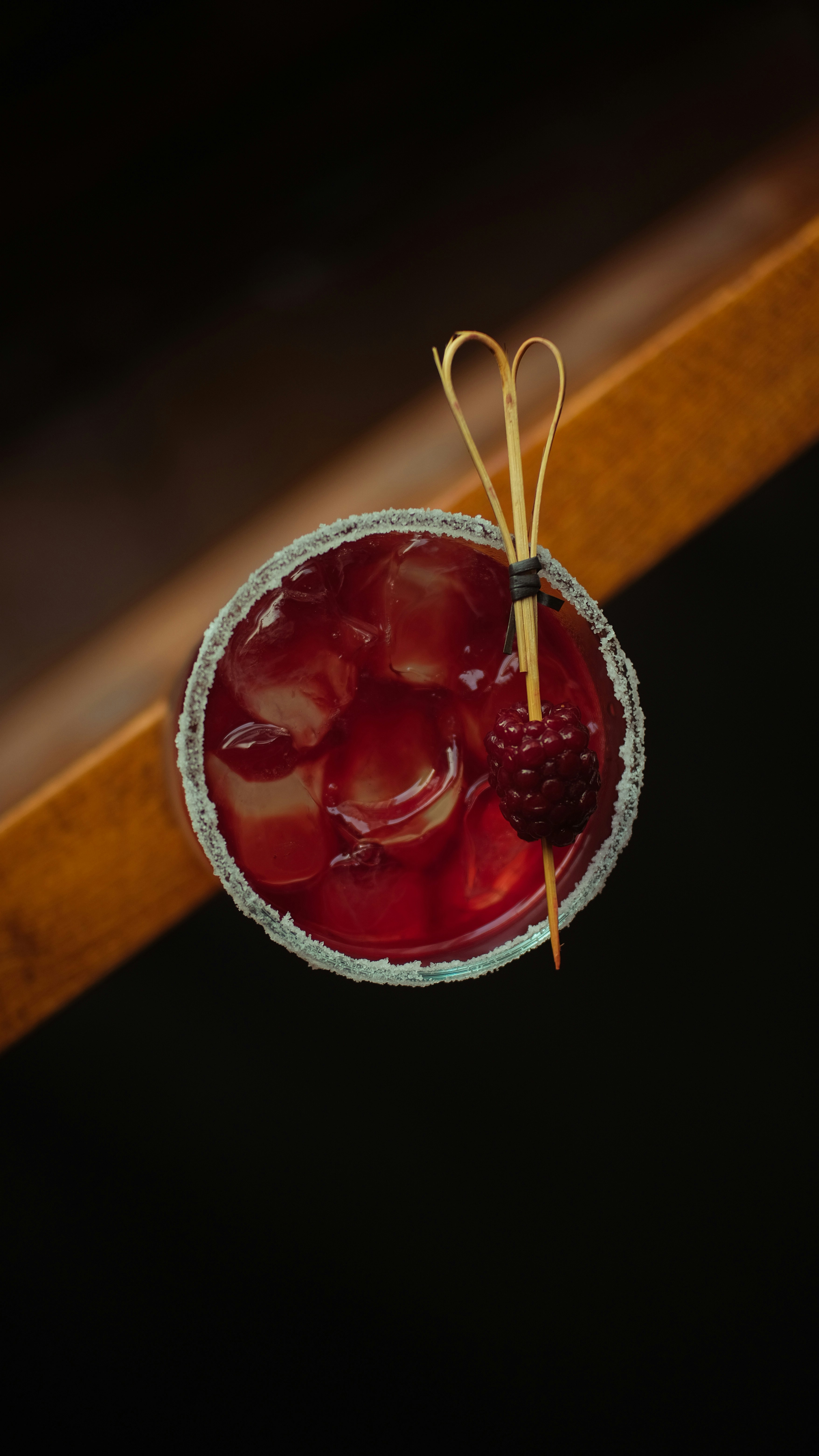 Crimson Rim Cocktail in Focus