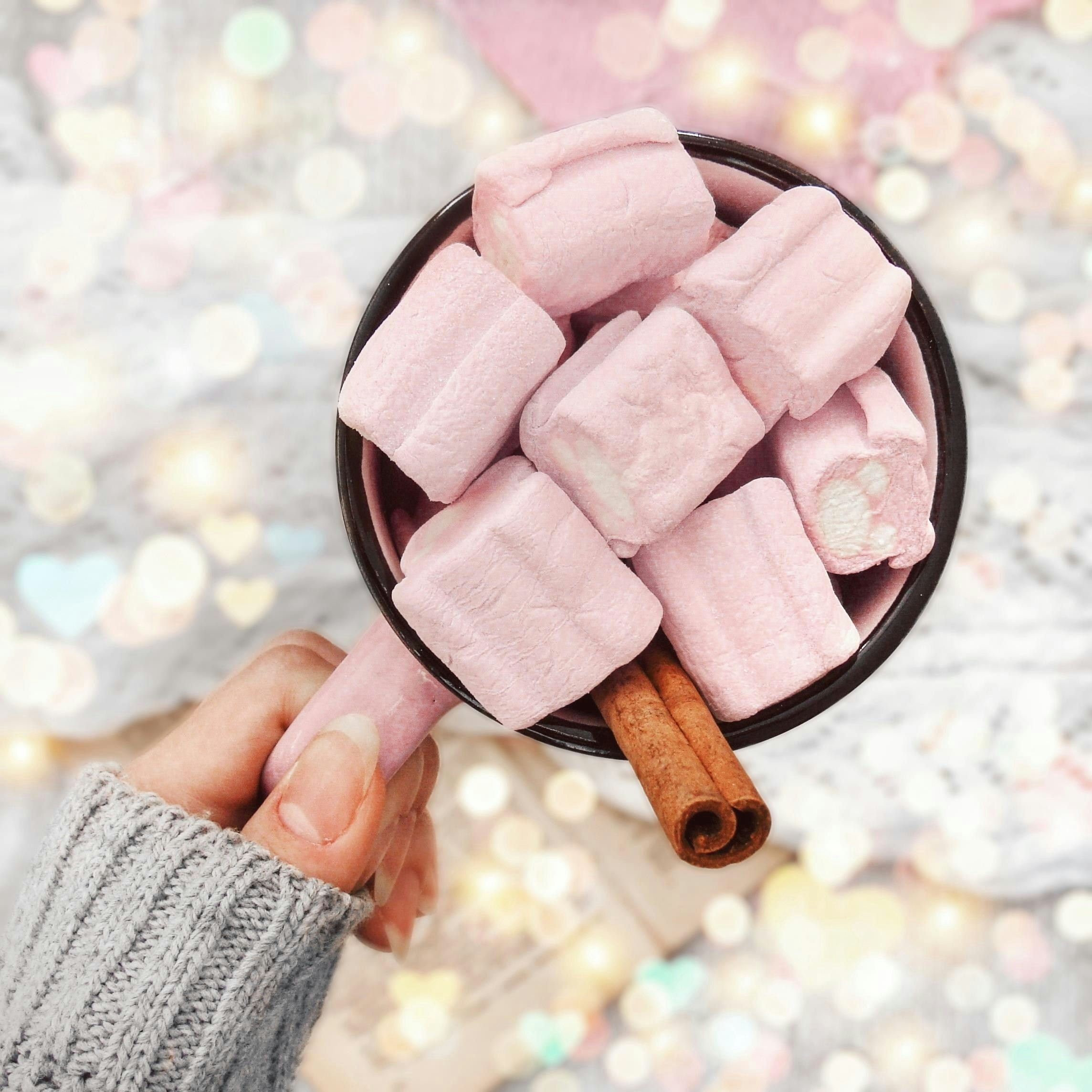 white pink flatlay new year christmas