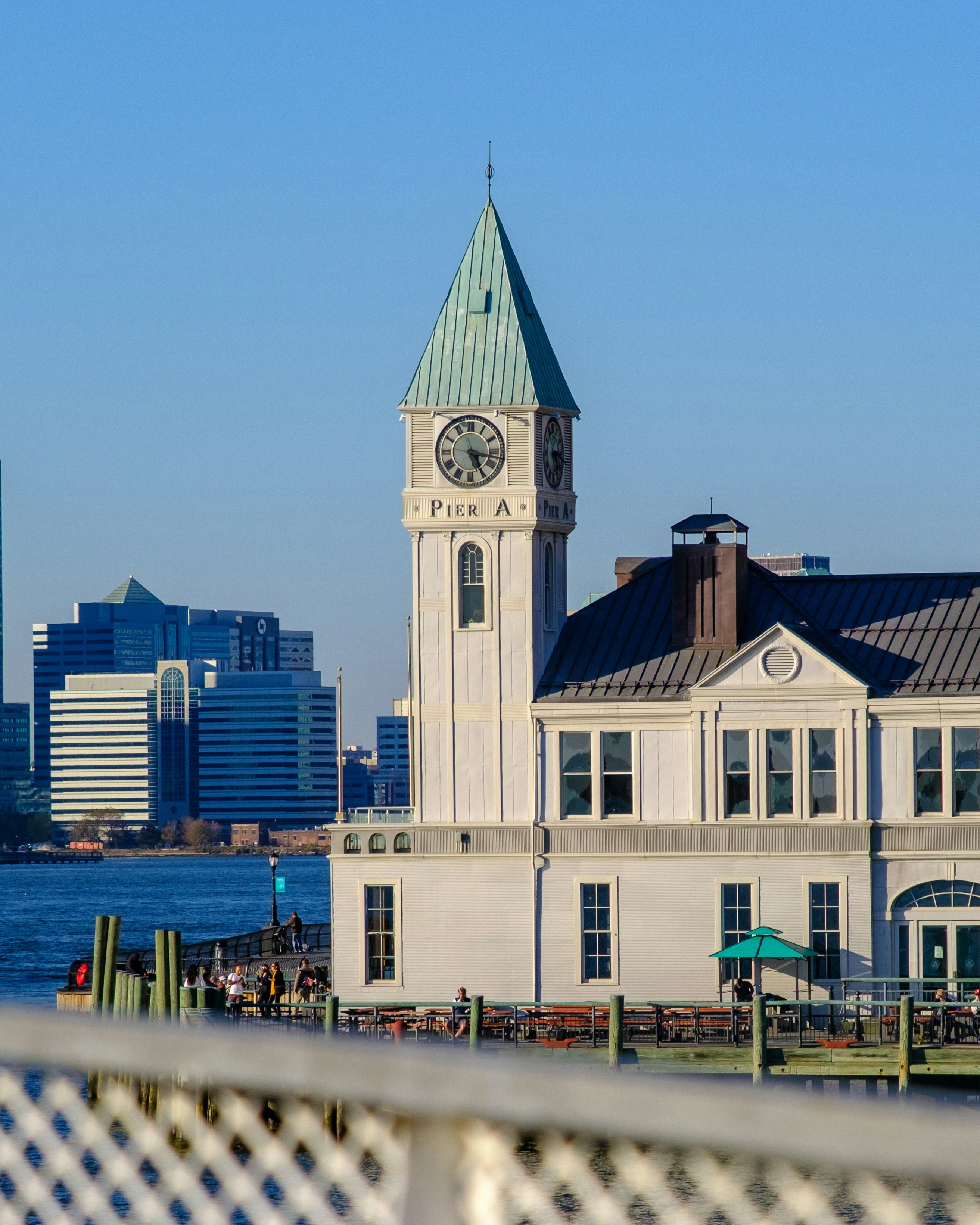 Clock Tower by the Waterfront: Pier A’s Shaped Silhouette