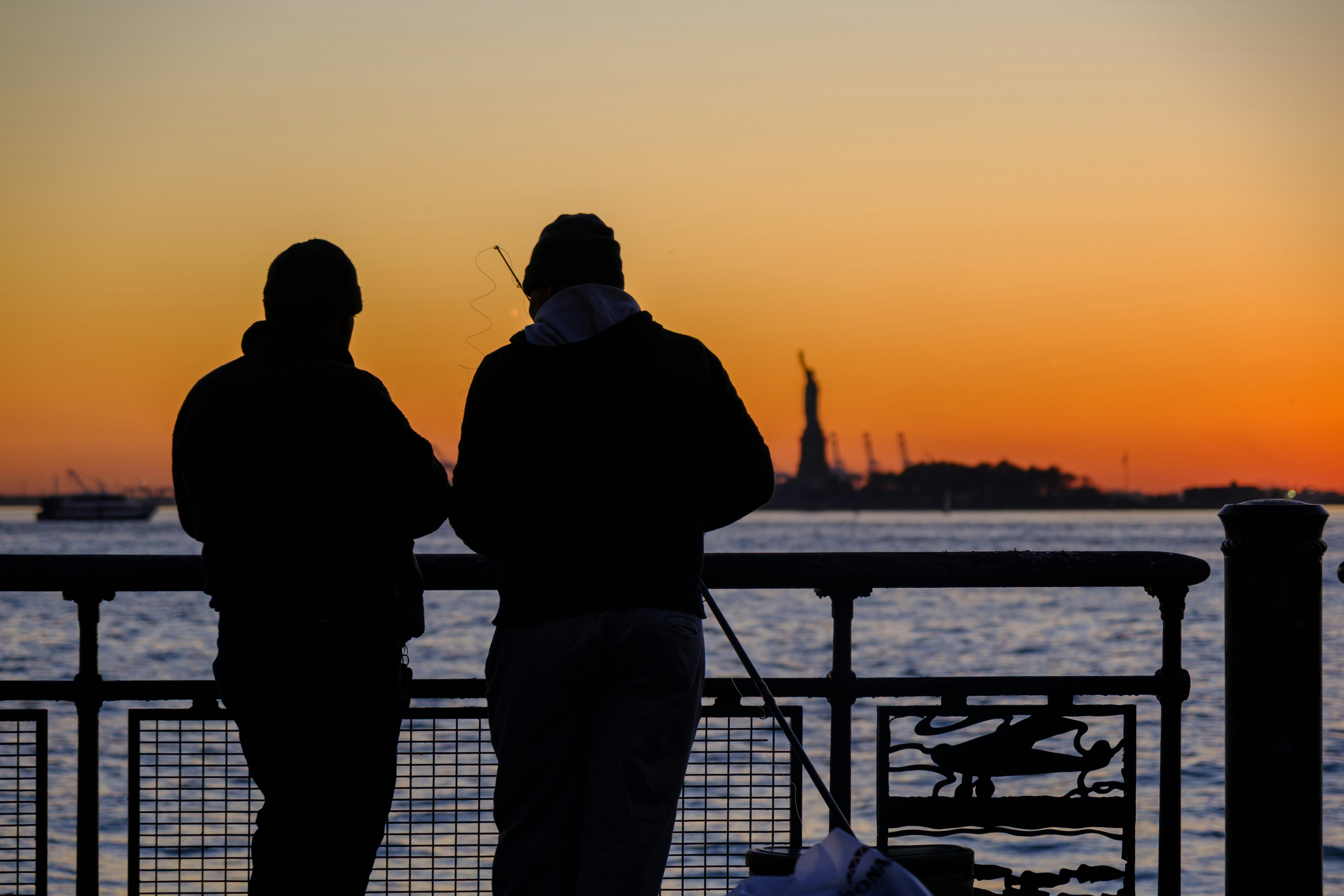 Dusk Silhouettes at the Pier