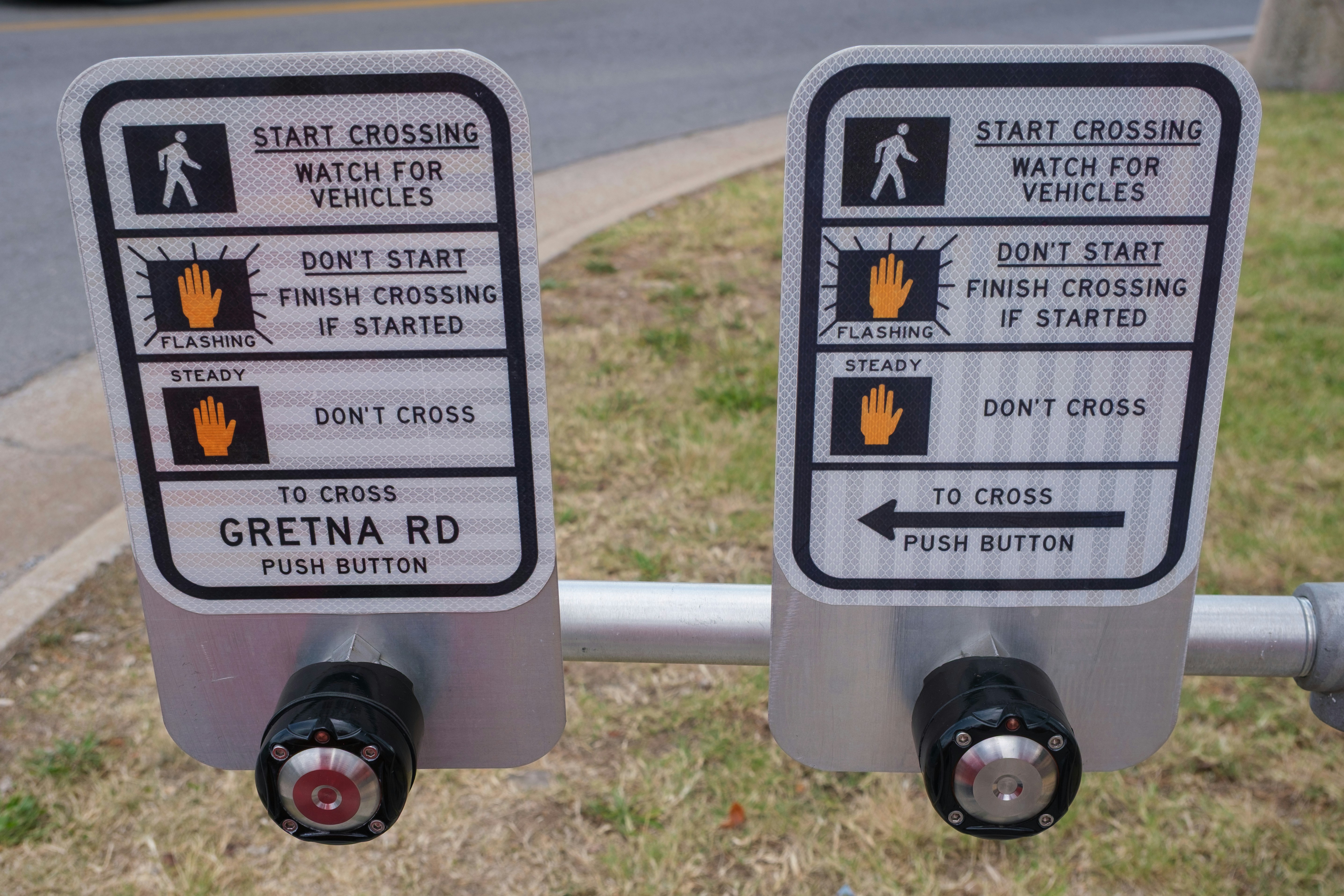 Two pedestrian crossing signal push buttons photo – Free Transportation ...
