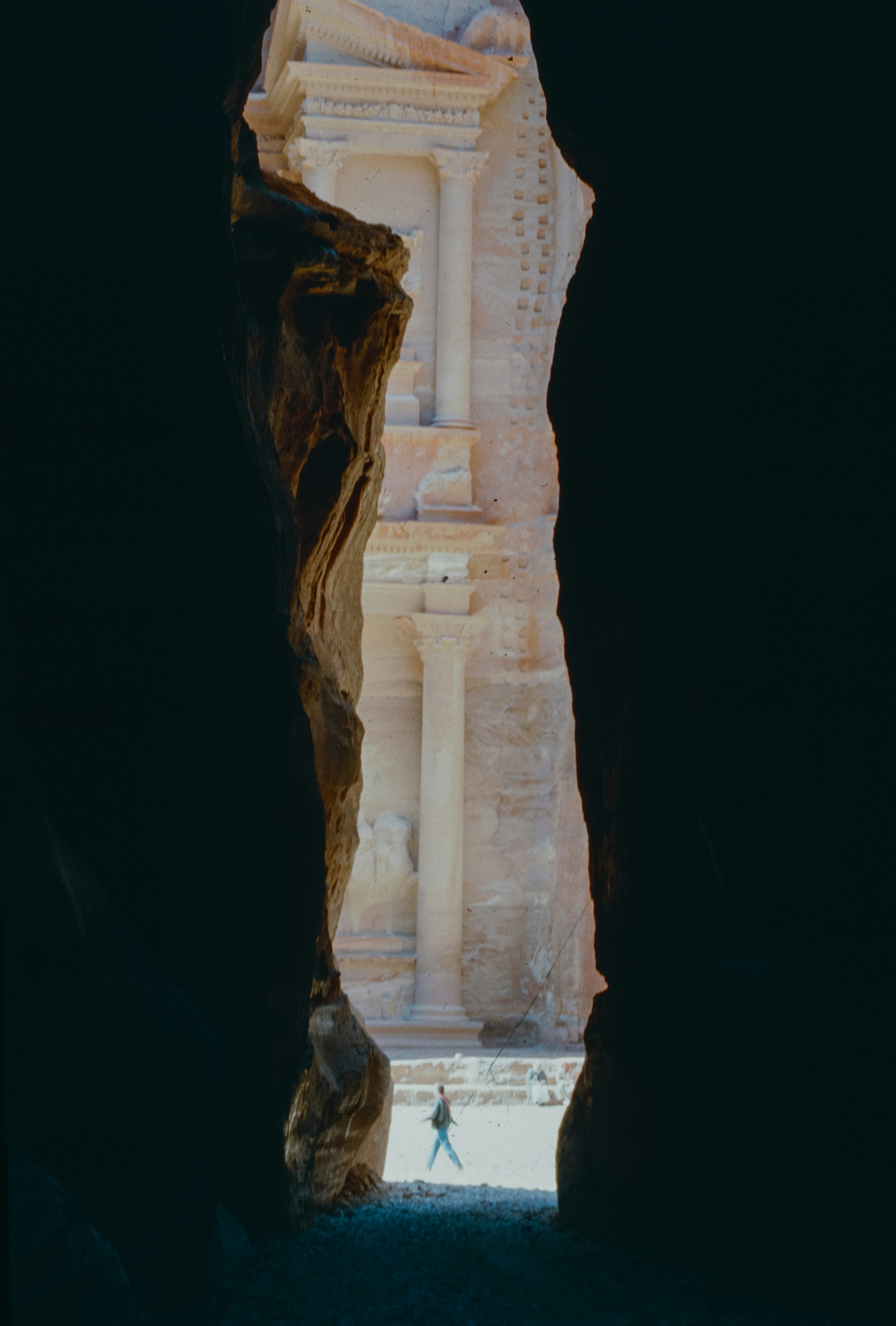 Between Canyon Walls: A Silhouette at the Gate of Petra