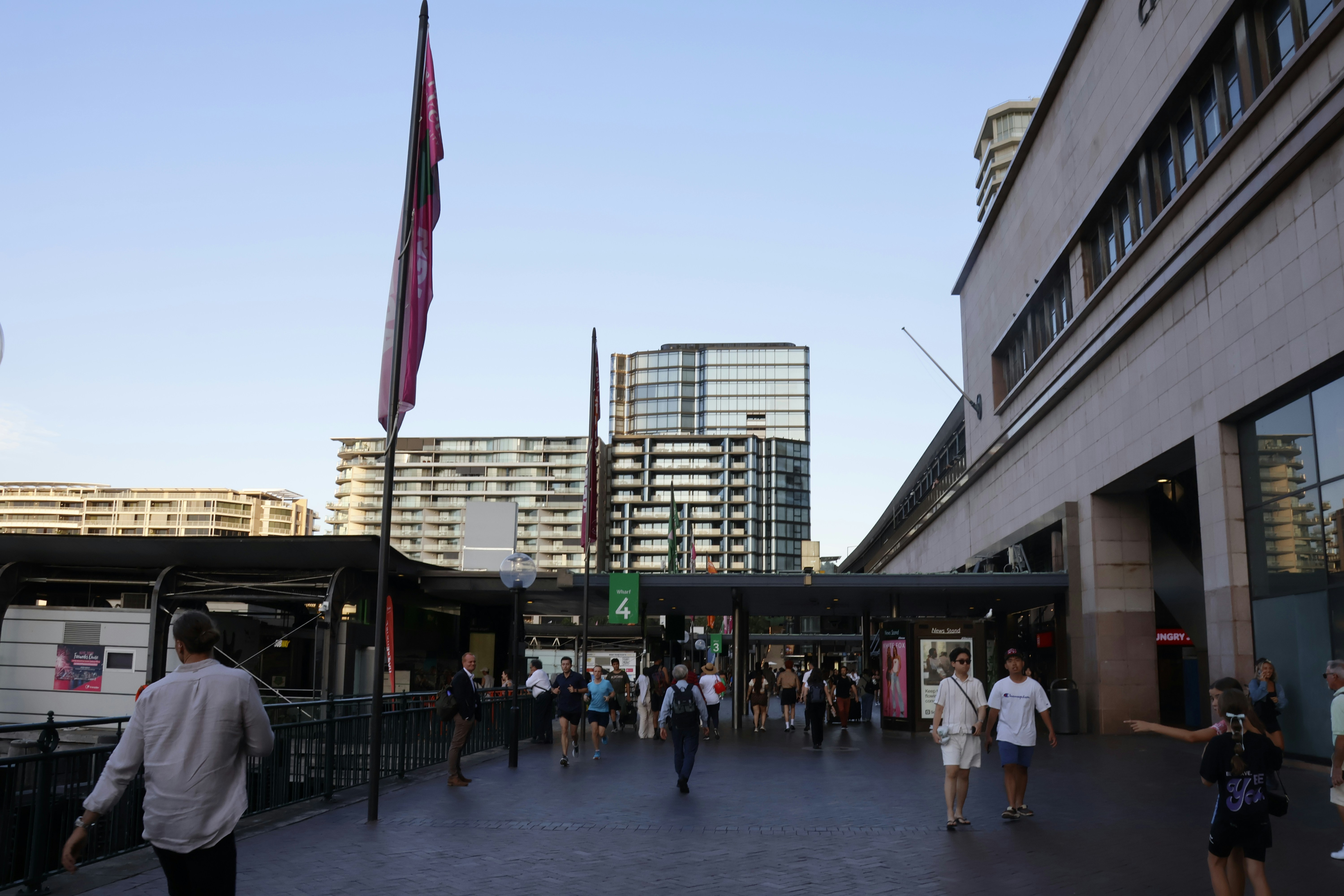 Pedestrian Courtyard at Dusk: City Hall Plaza with Quiet Crowd