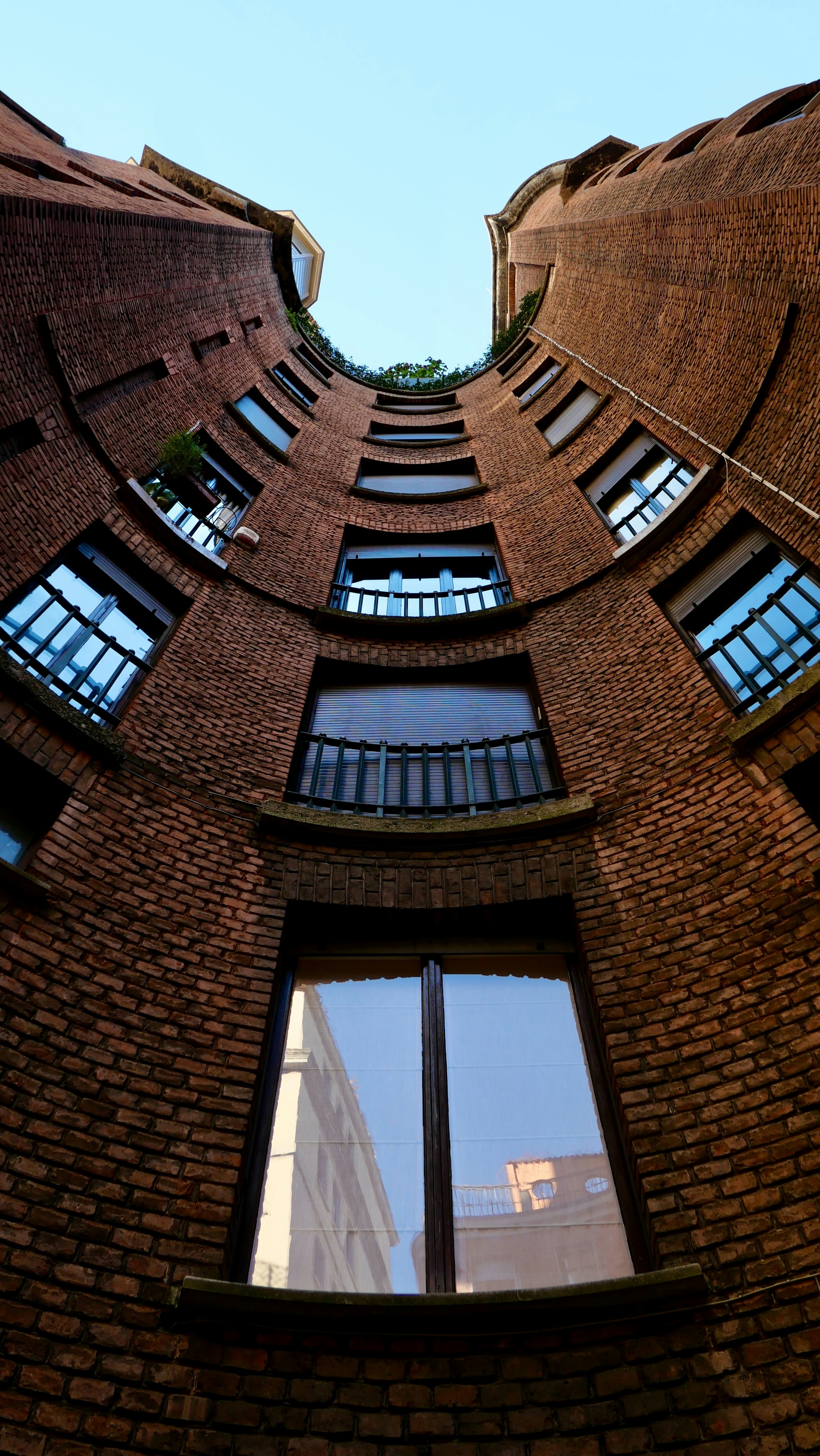 Vertical Echo: Brick Staircase Reaches the Sky