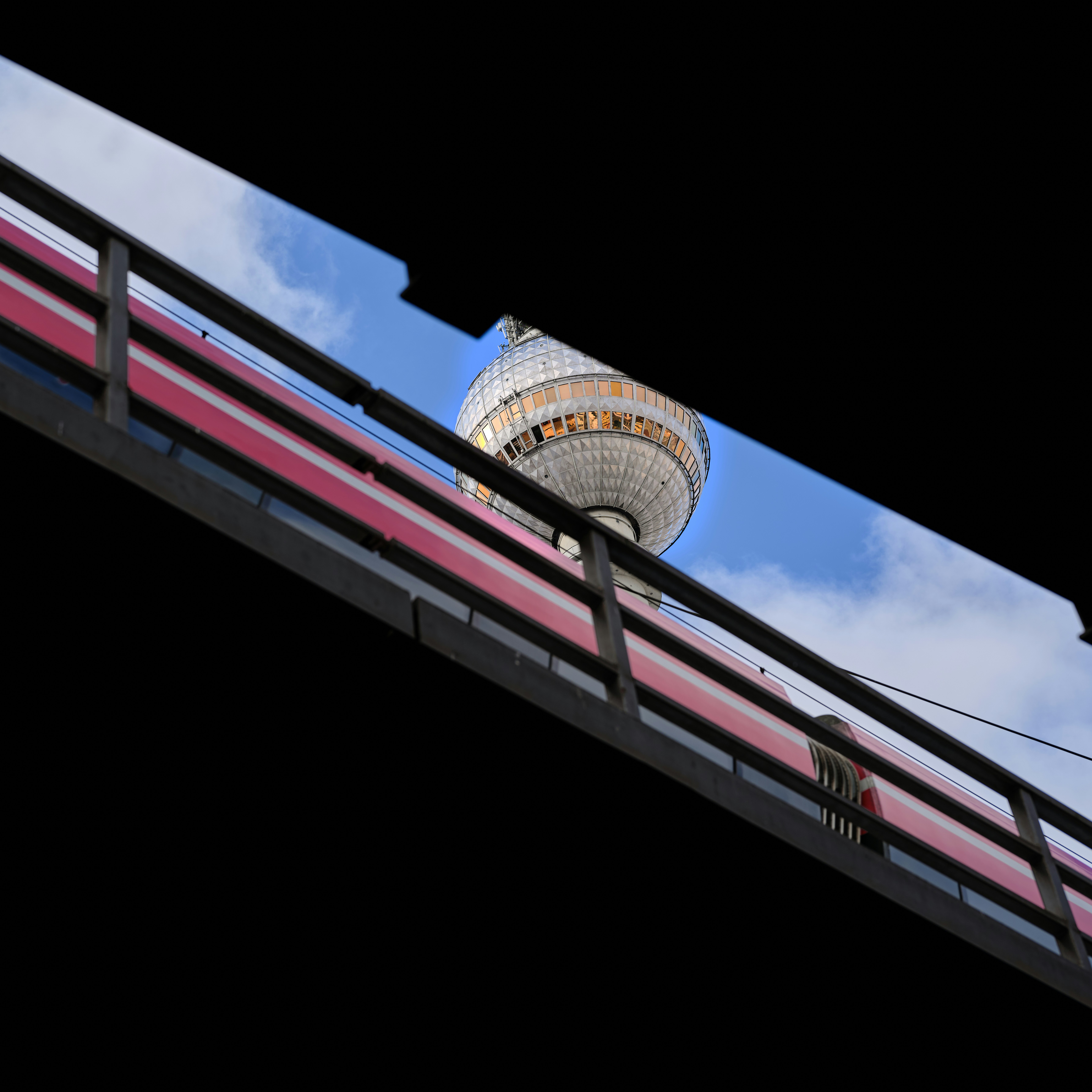 Tower Above the Skyline: A Tilted View of an Urban Landmark