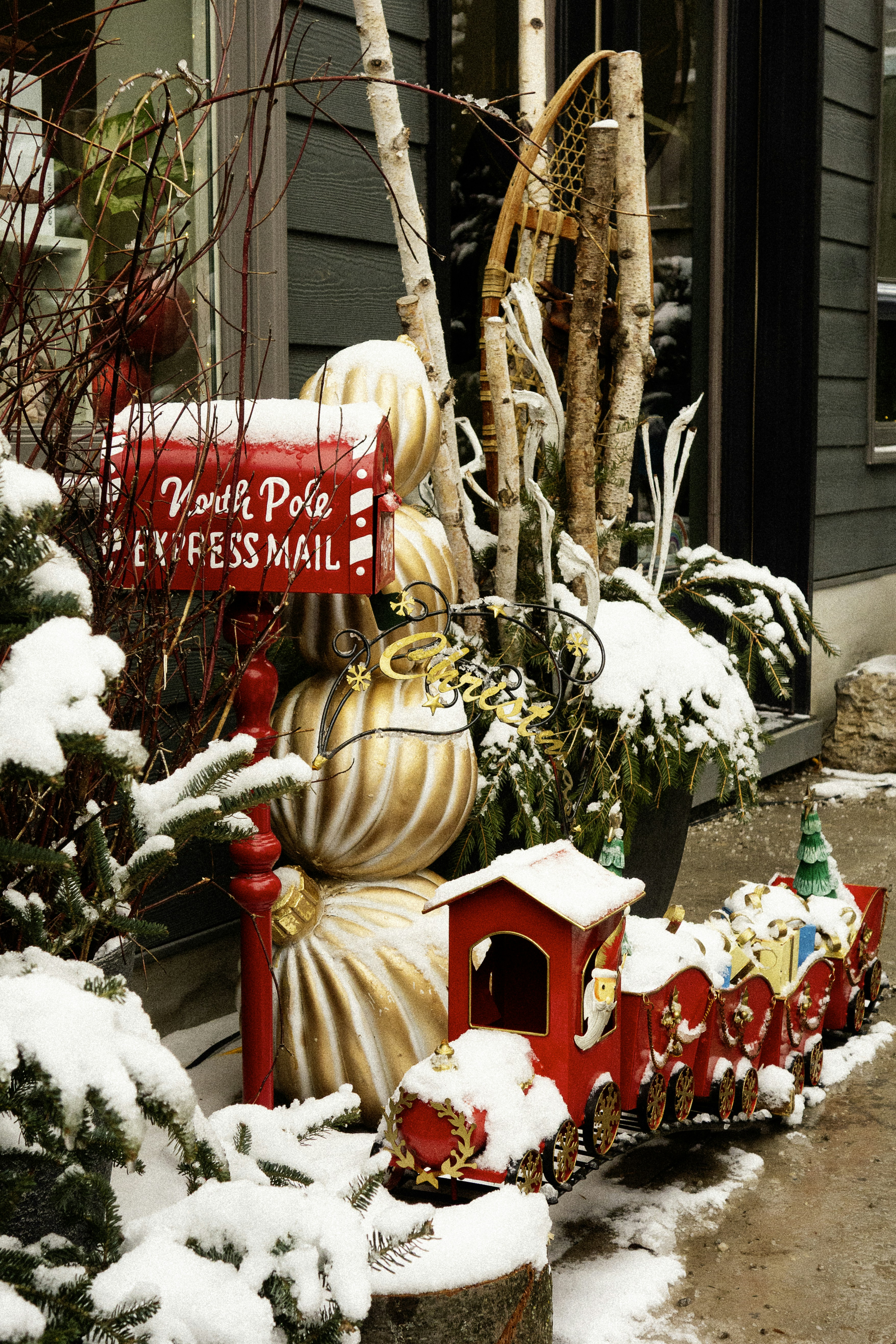 Winter Parade of Pumpkin Carriage by the Porch