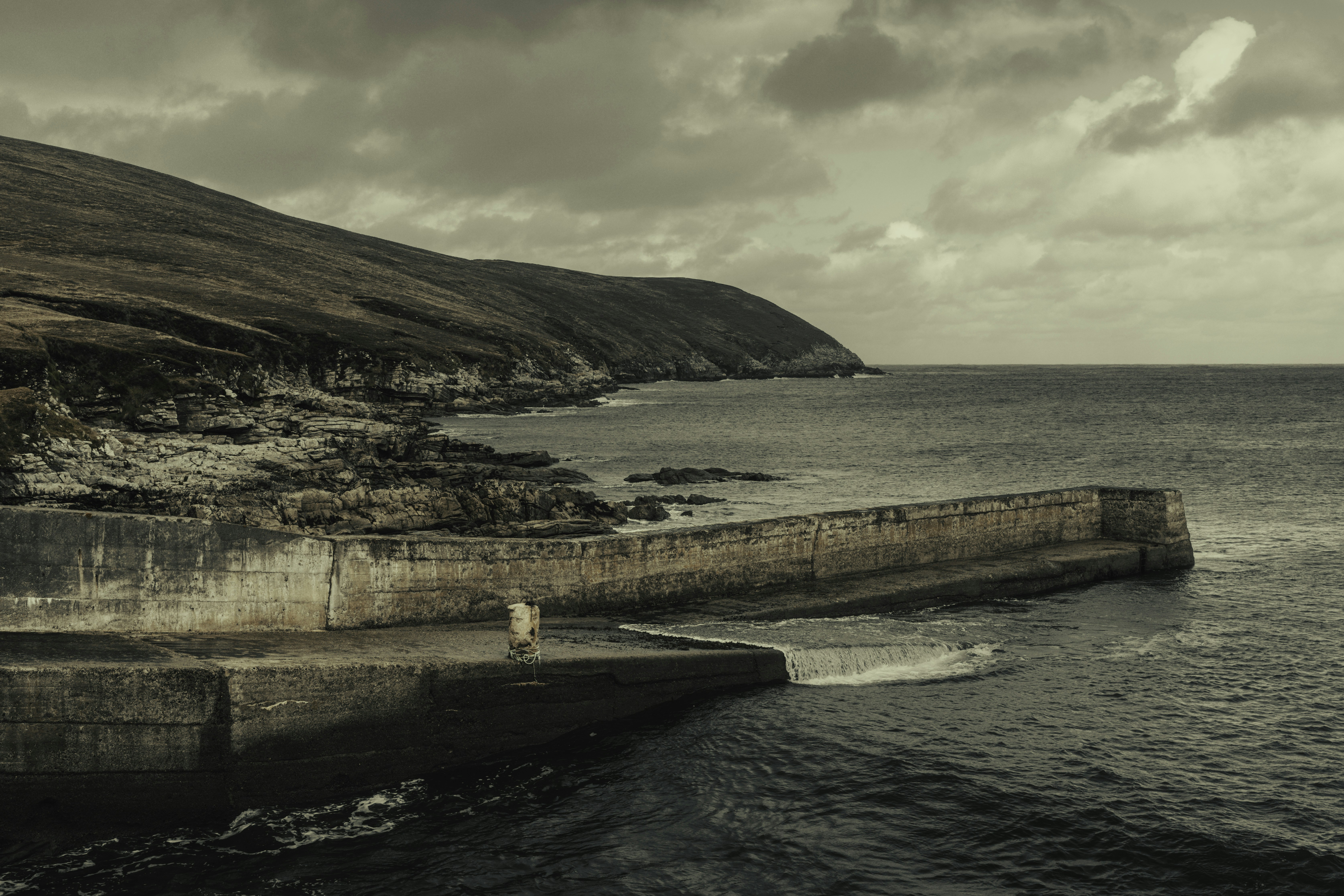 Storm-sculpted Docks along a Quiet Headland