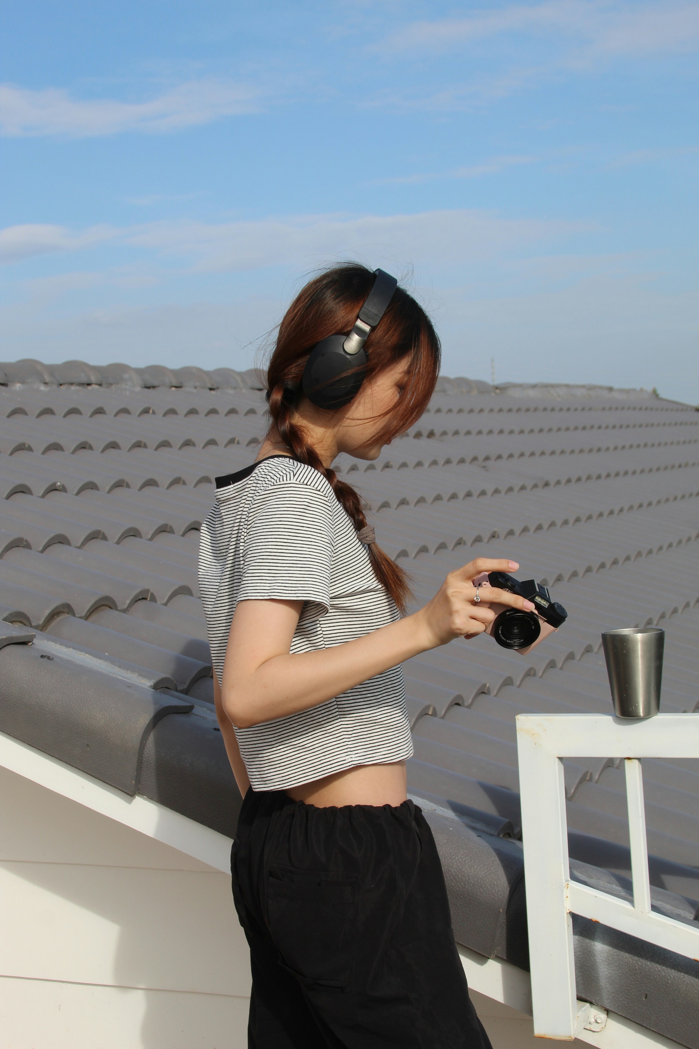 Portrait with a Focus on the Photographer's Quiet Concentration
