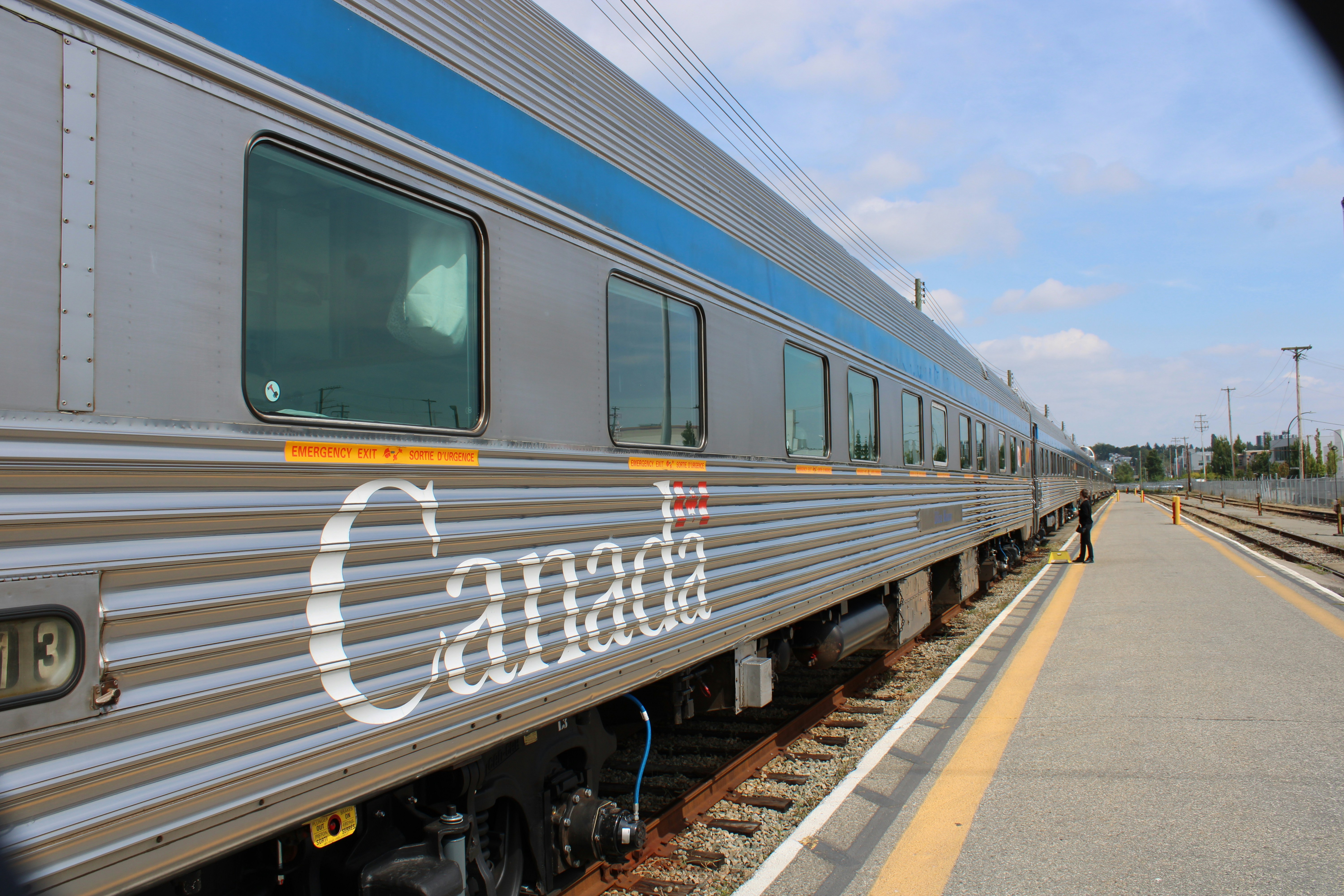 Amtrak Canada Line: Silver Rail at the Platform Edge