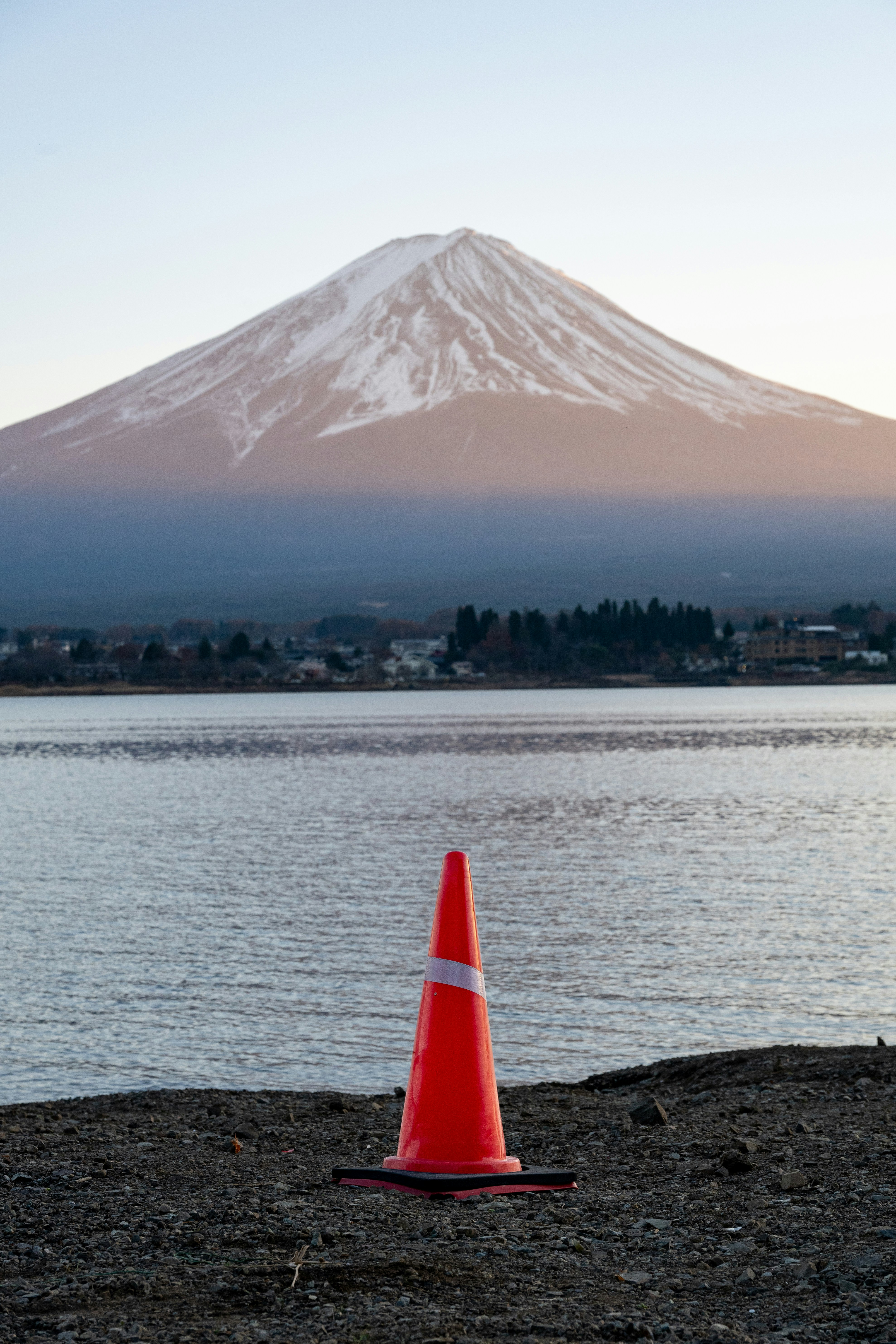 Cone of Composure at Foreshore with Fuji’s Snowcap