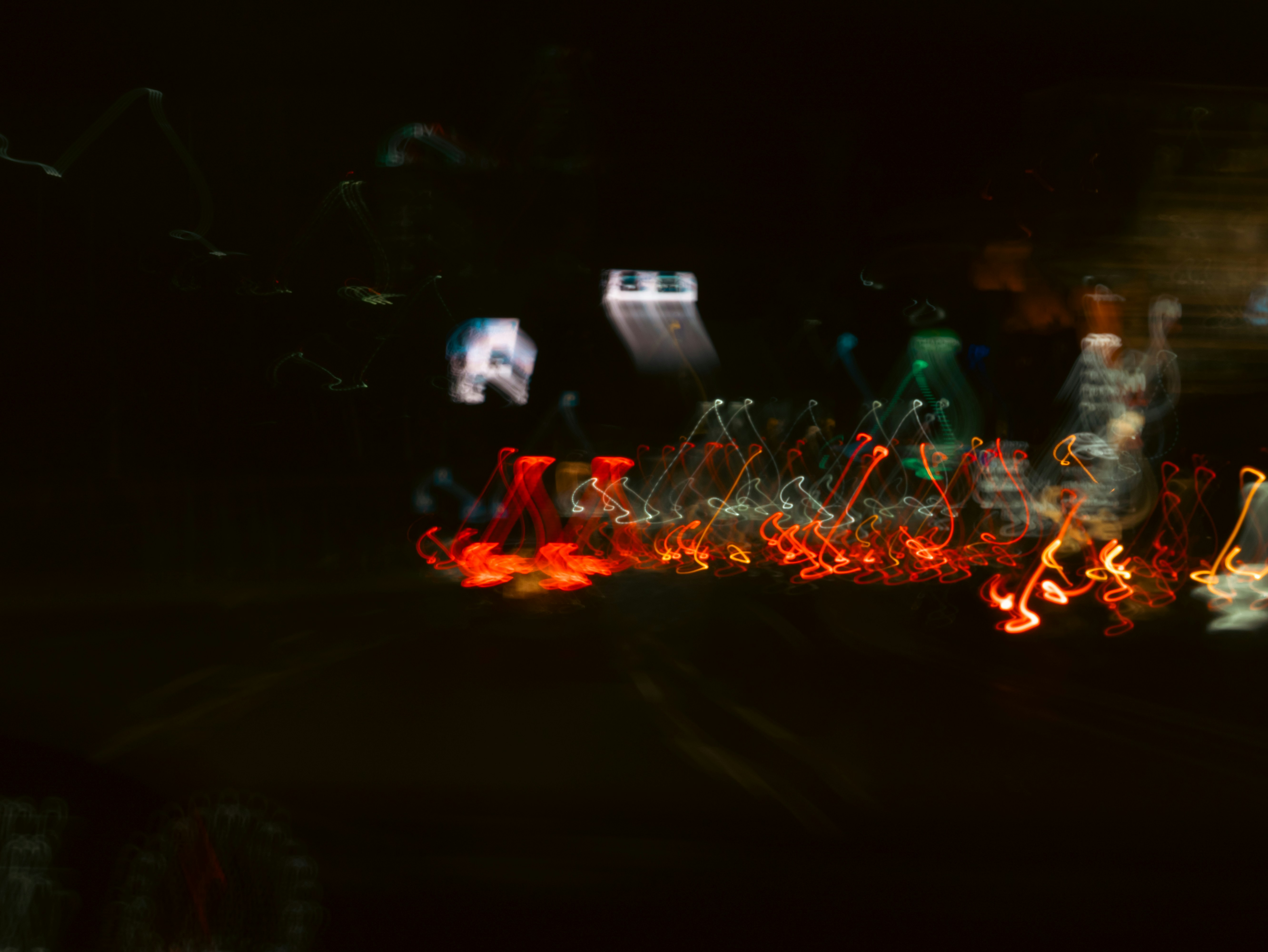 Neon Trails Through a Night City
