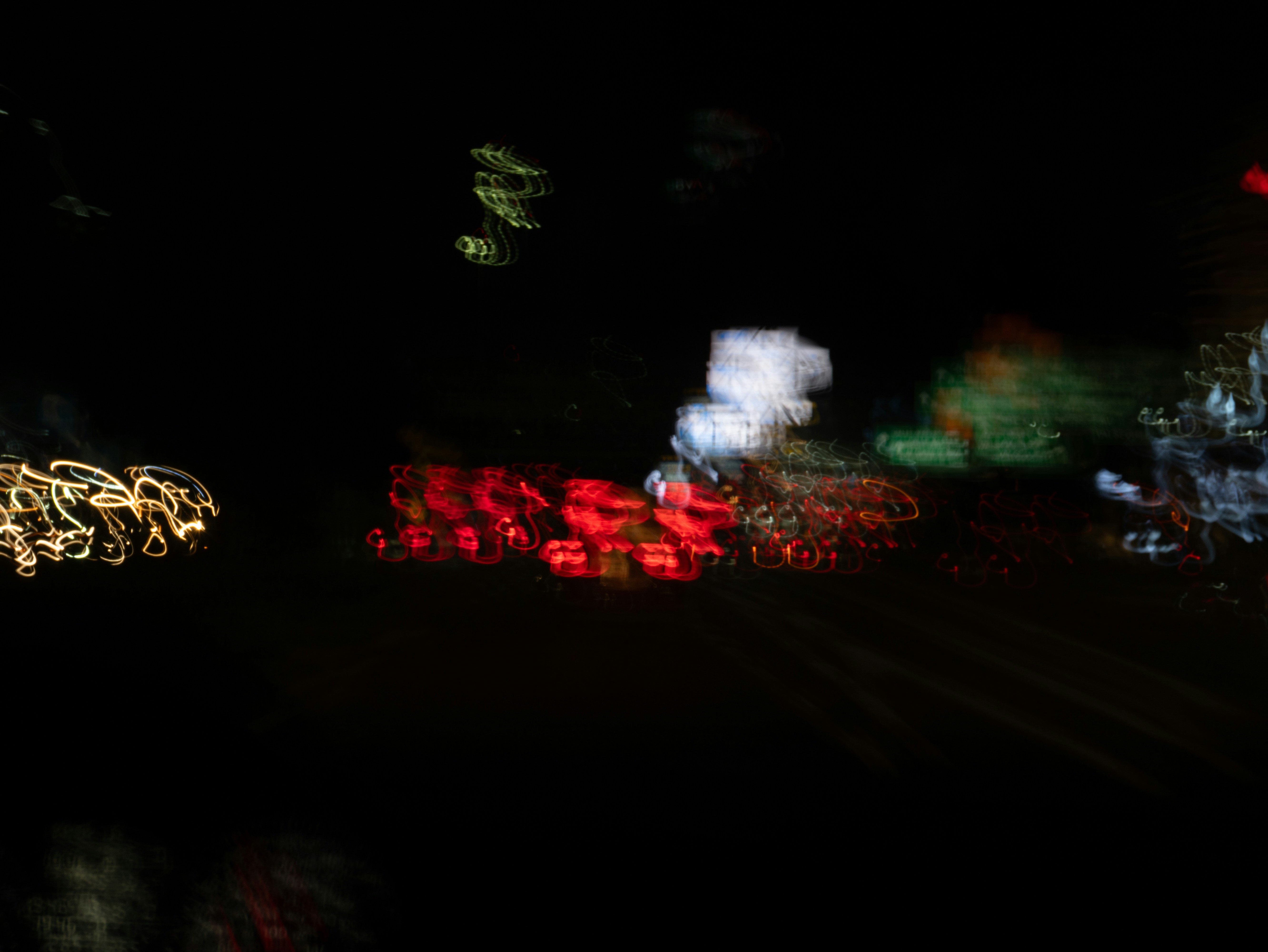 Midnight Neon Trails: A Blur of City Light Voyages