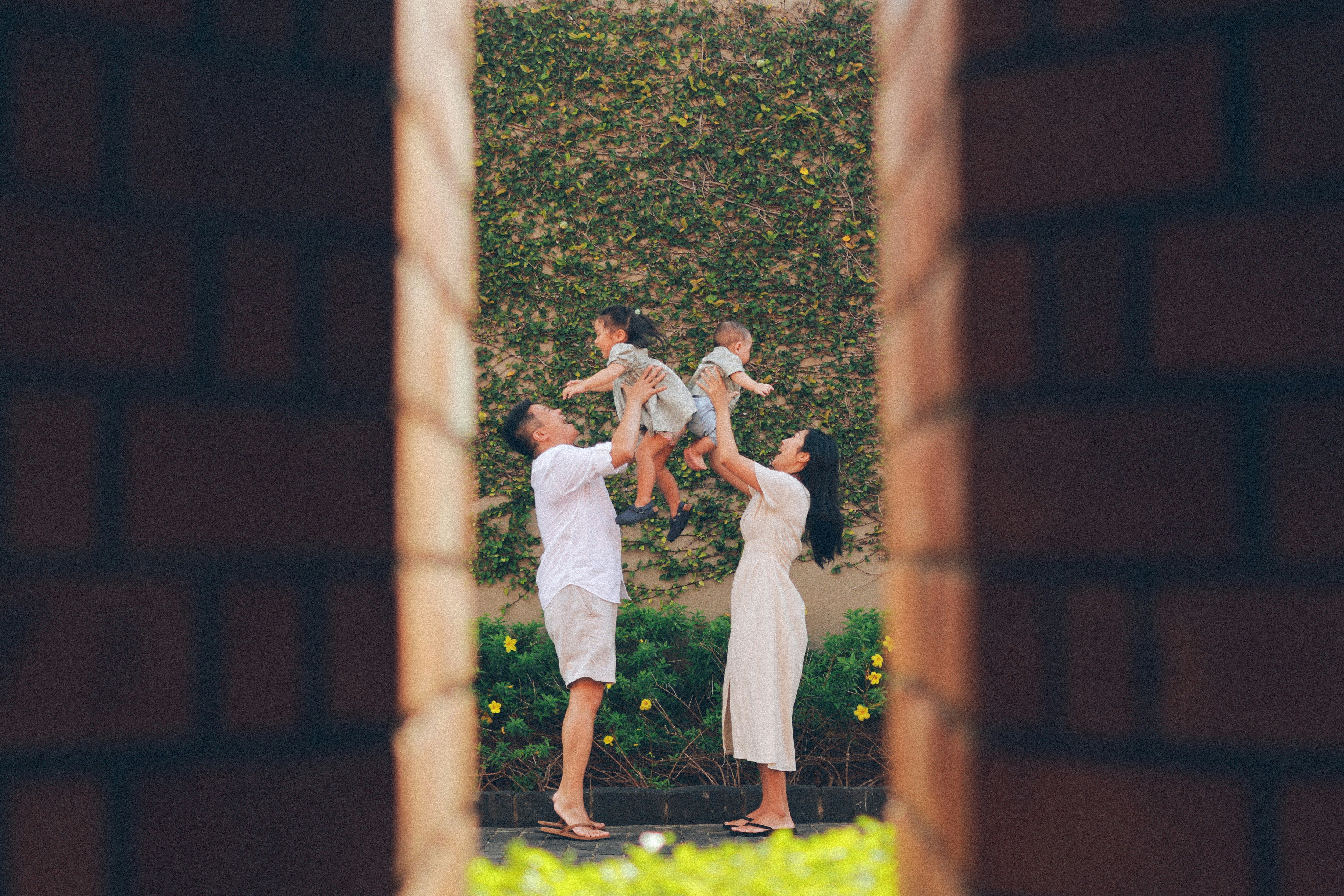 Balancing in the Garden: A Family Transforms a Moment into Play