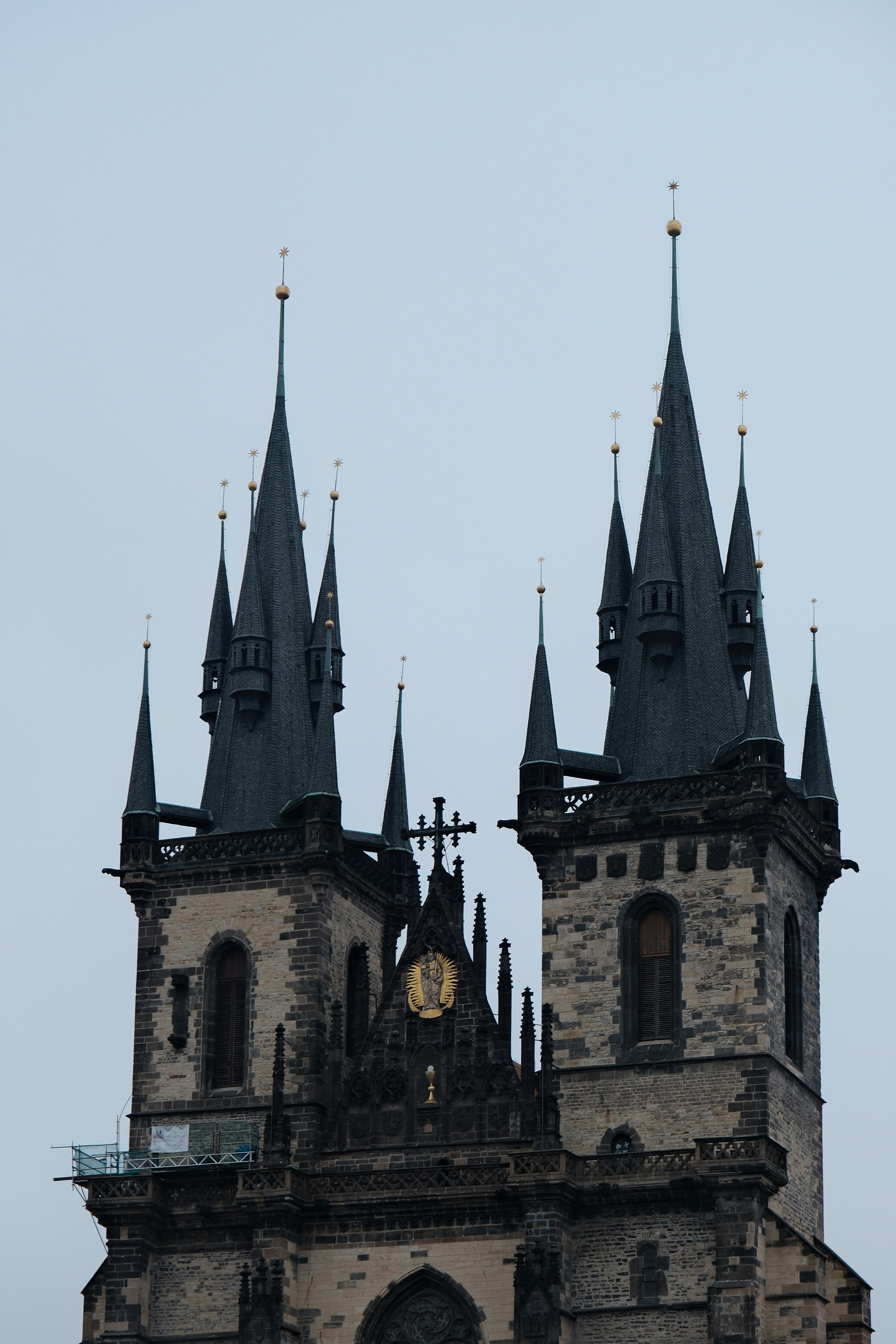 Gothic Silhouettes: Twin Spires Reaching Toward a Quiet Sky