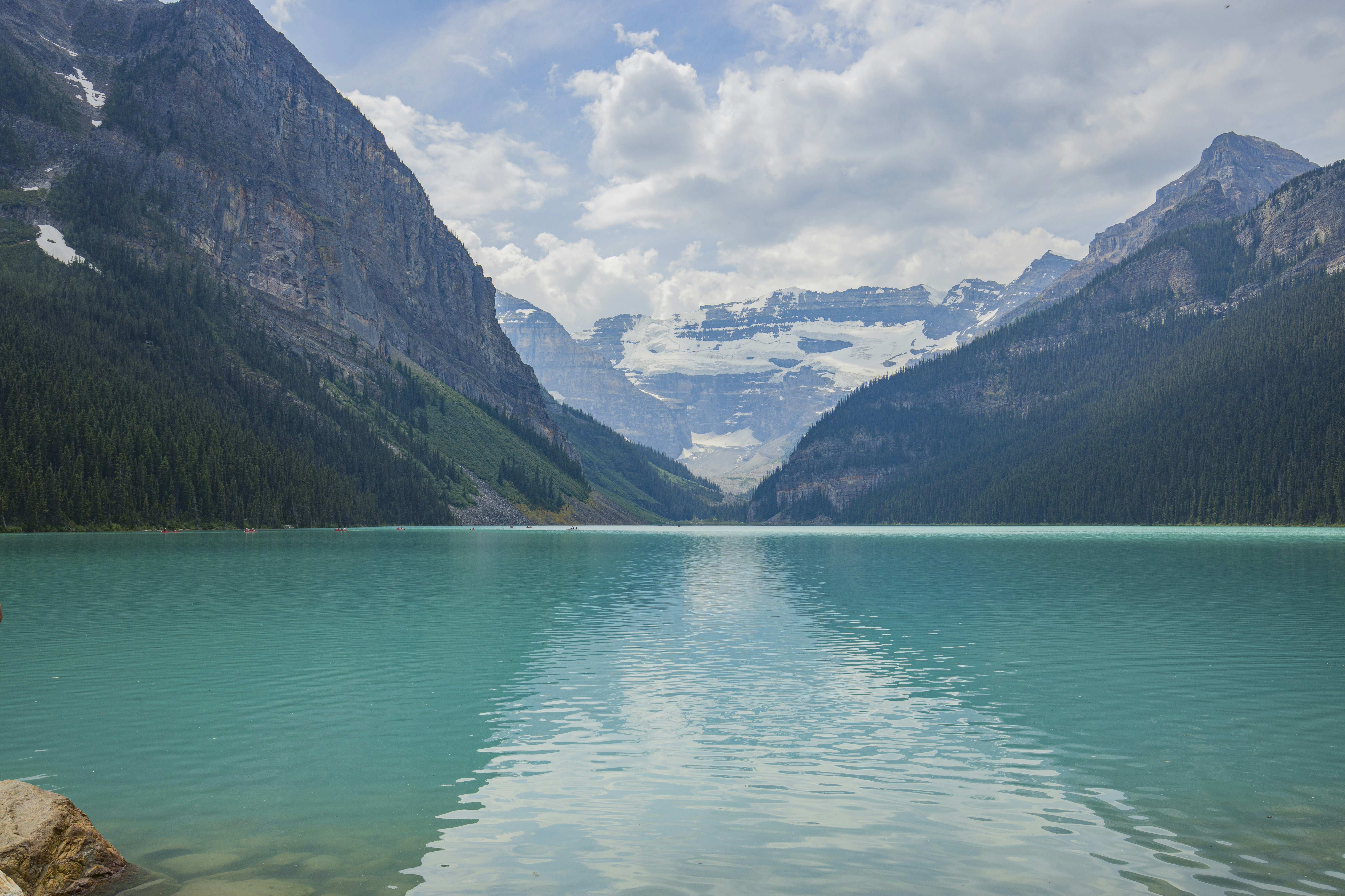 Emerald Fjord Mirror: Glacier Lake Between Twin Peaks
