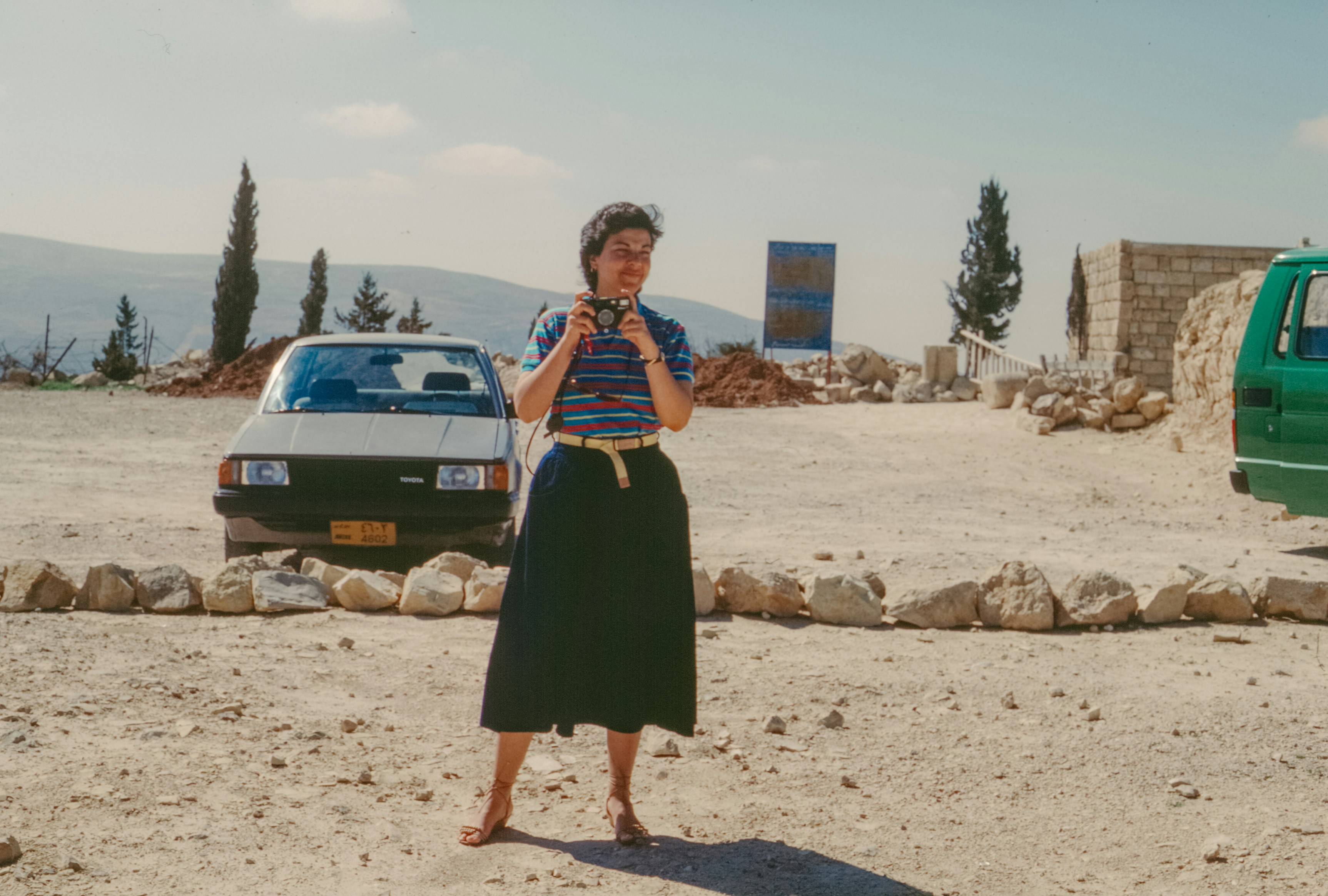 Holding Center: A Travel Moment with a Vintage Snapshot