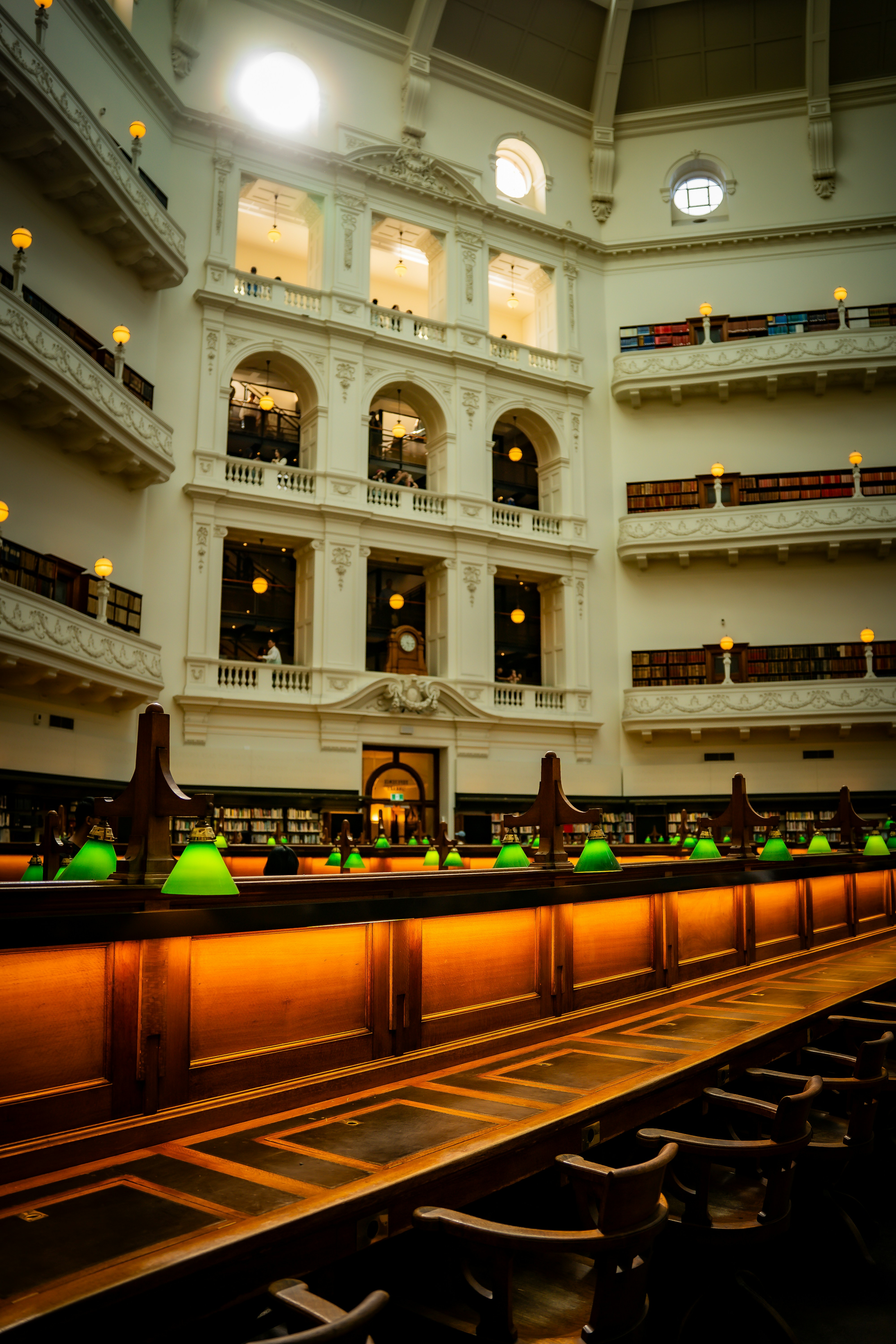 Symphony of Light in an Opulent Library Atrium