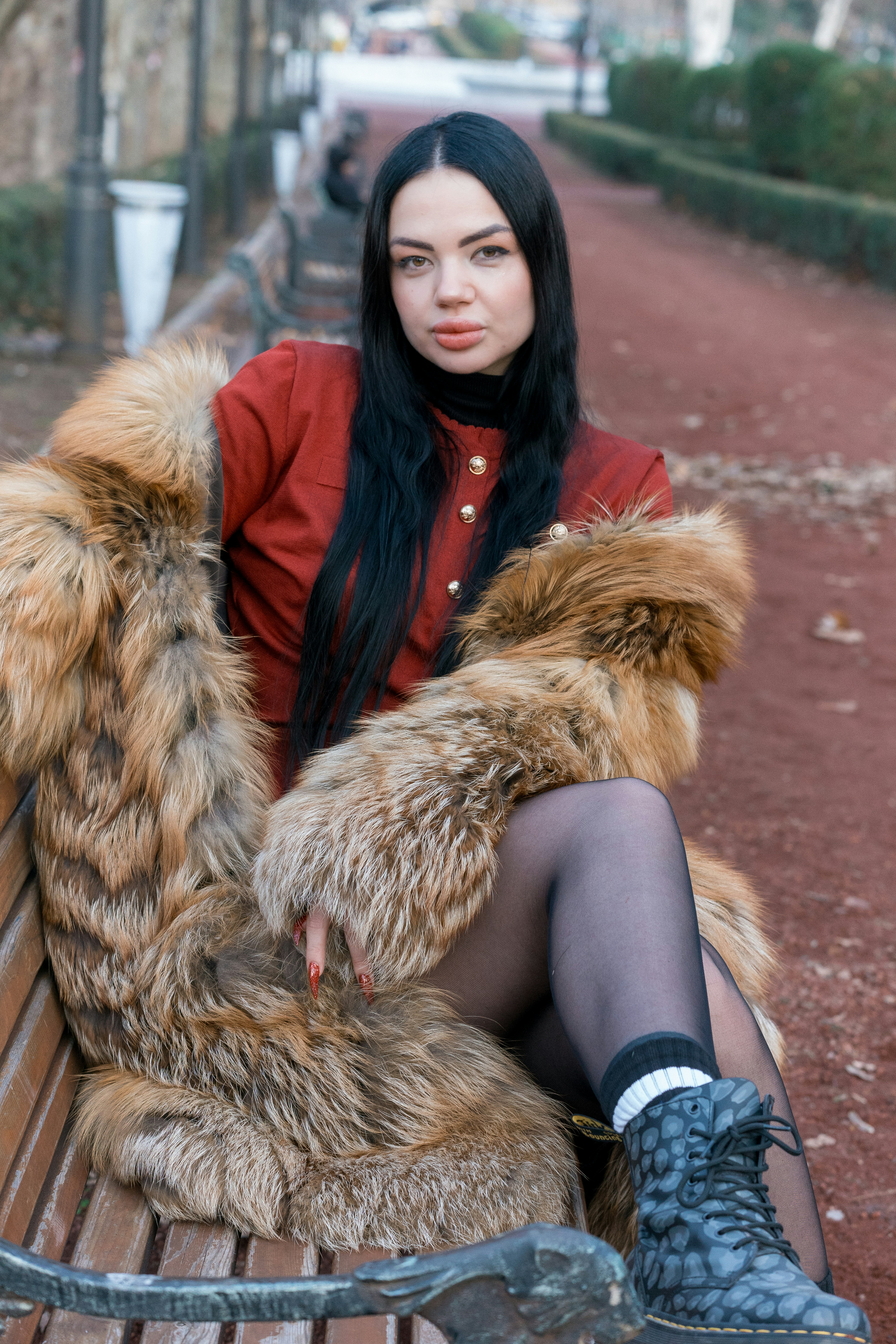 Red Velvet on Wood and Fur