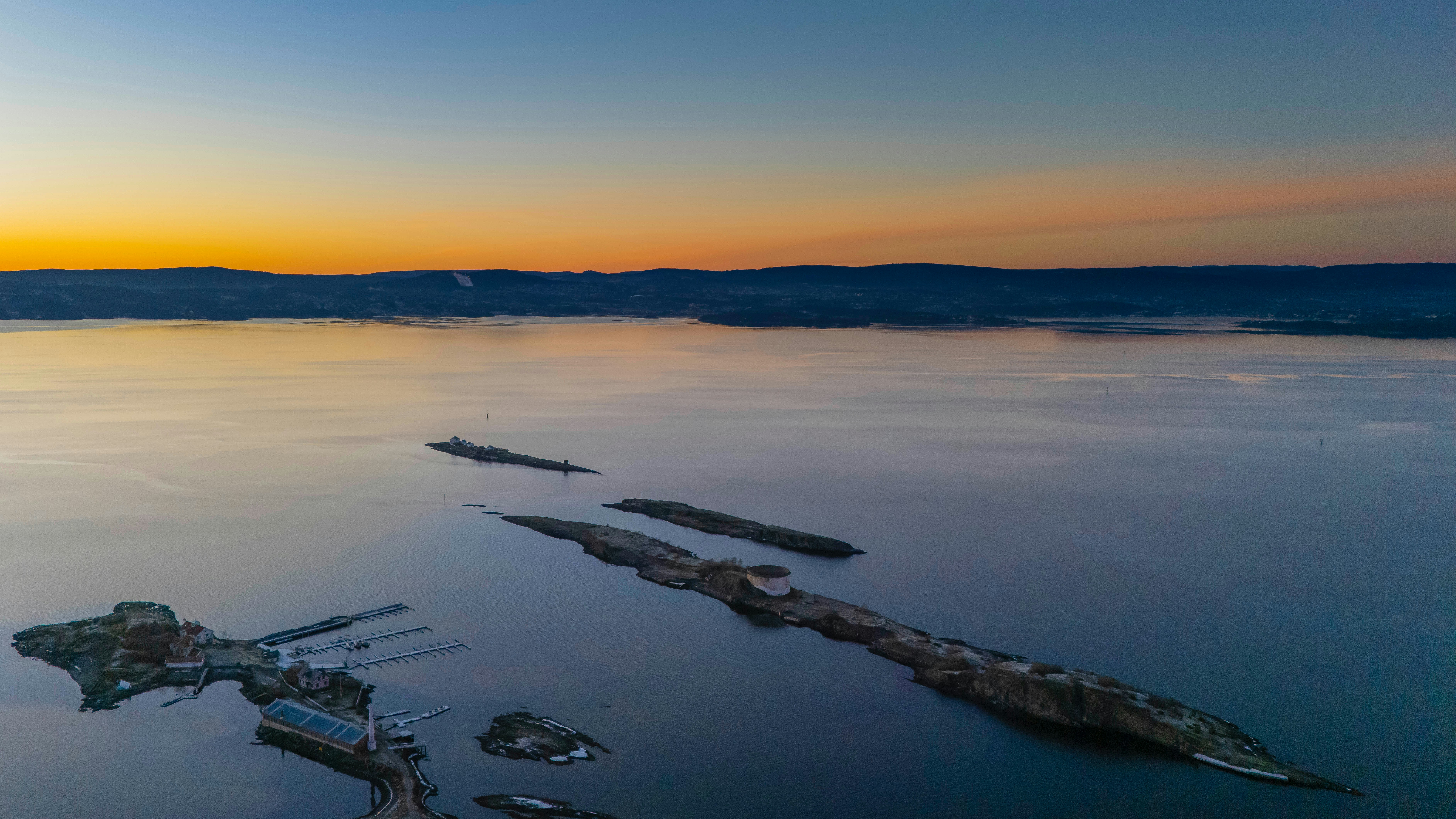 Calm Archipelago at Sunset