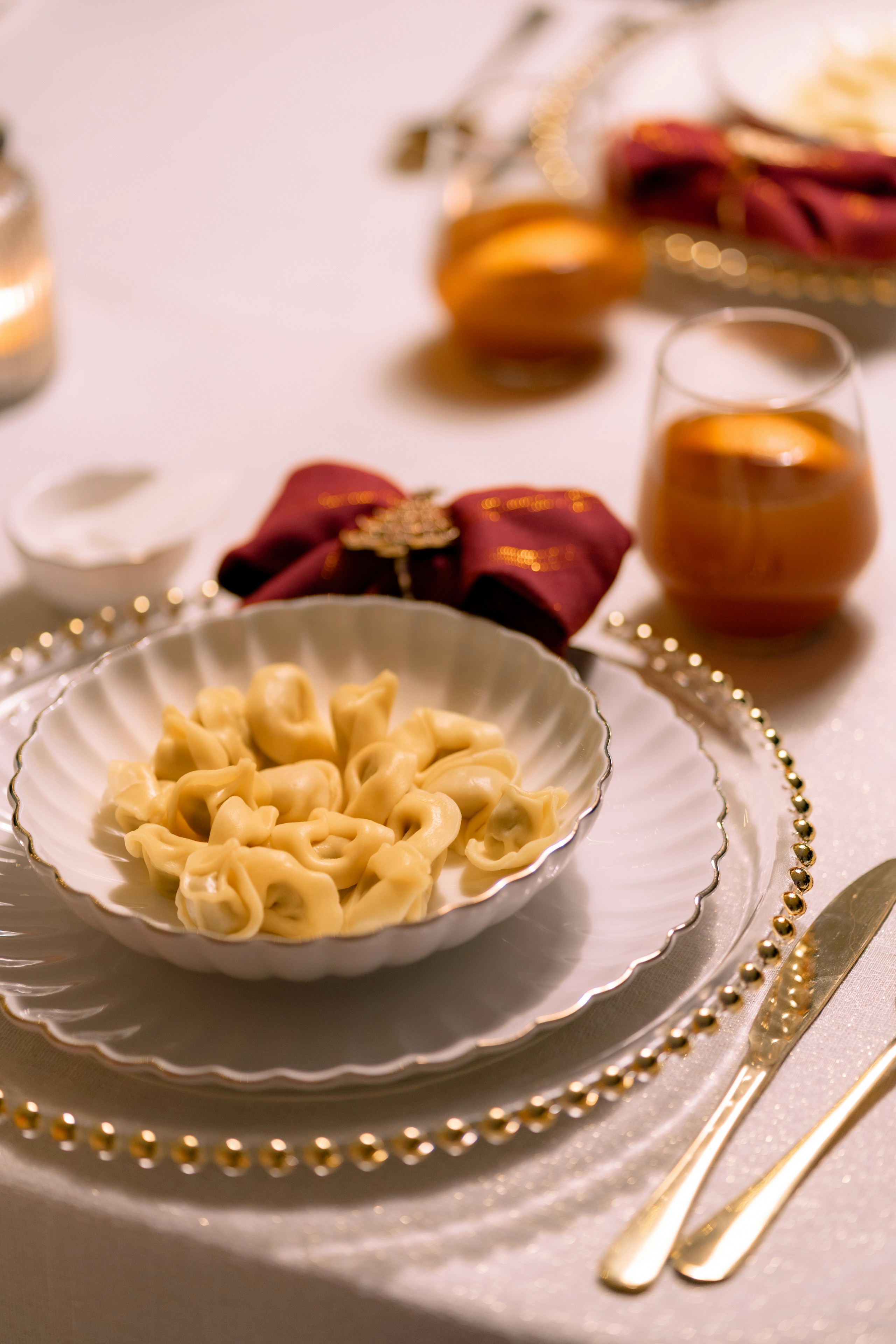 Tender Dumplings on a Velvet Table: A Dinner Scene